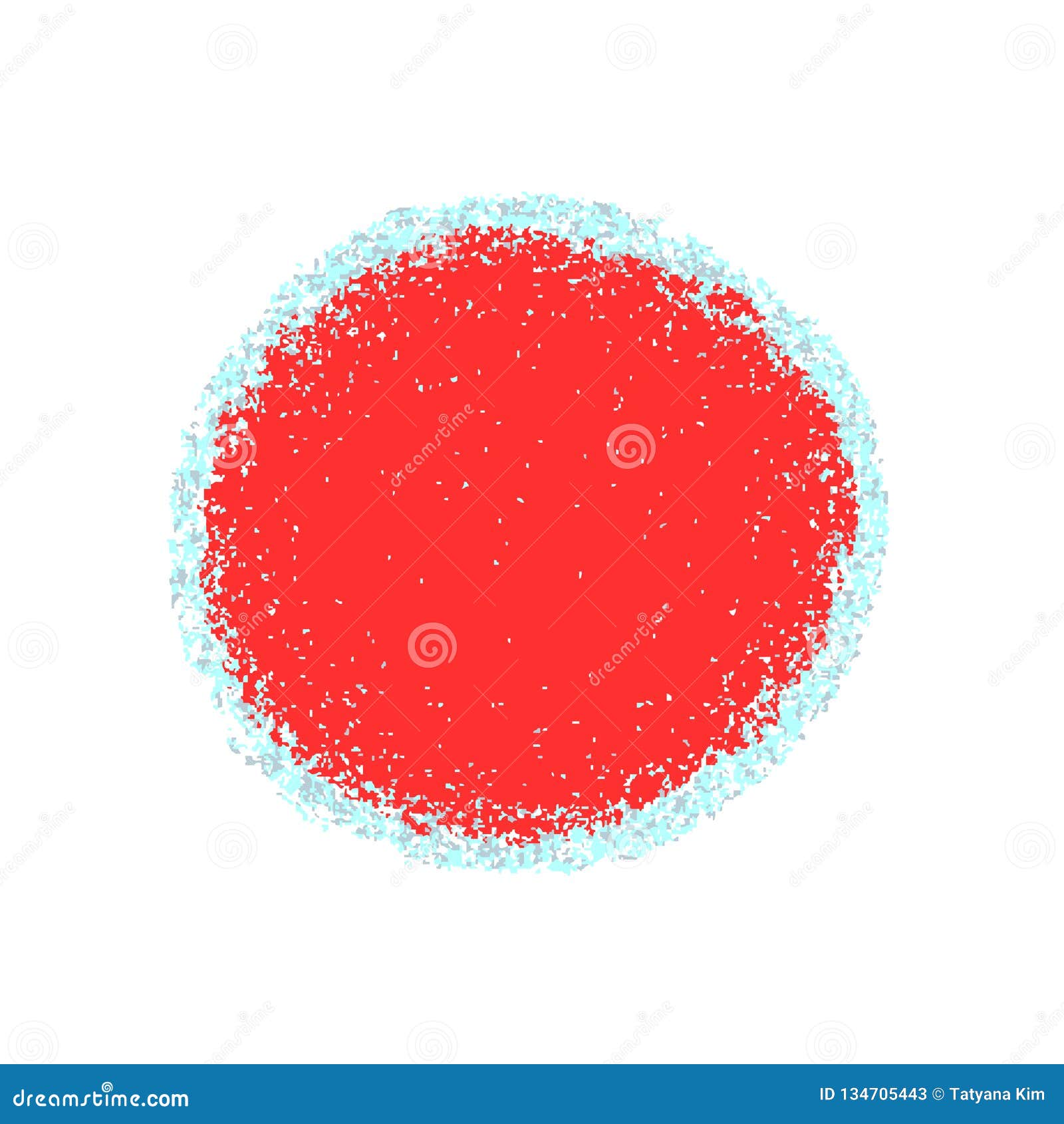 Red Circle with Grunge Texture, Bordered with Small Particles, Icicles ...