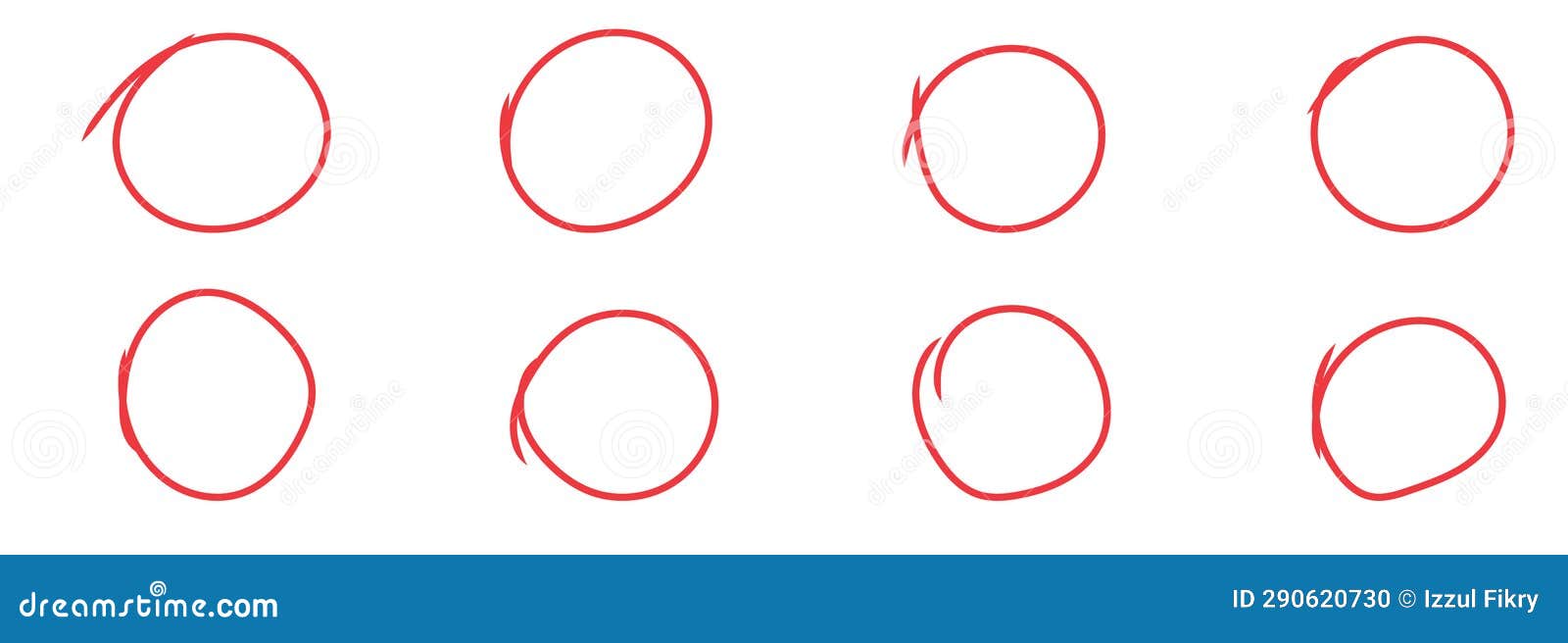 Red Circle Hand Drawing Sketch Doodle Grunge for Mark Stock Vector ...