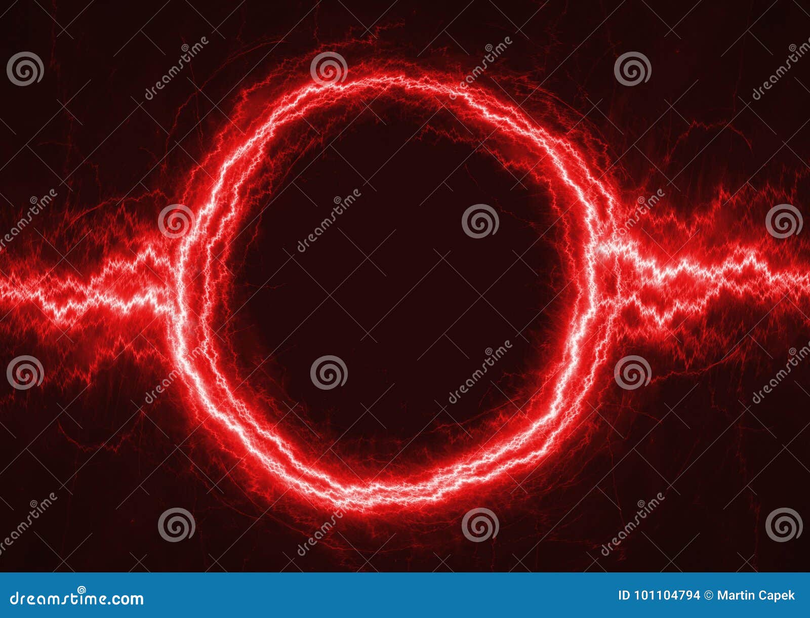 Red circle lightning stock illustration. Illustration of electricity ...