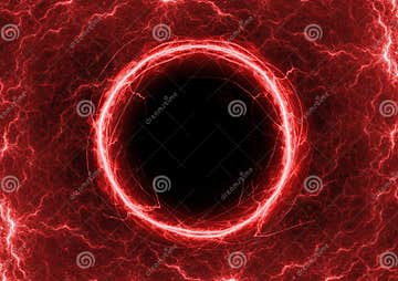 Red circle lightning stock illustration. Illustration of flash - 104168138