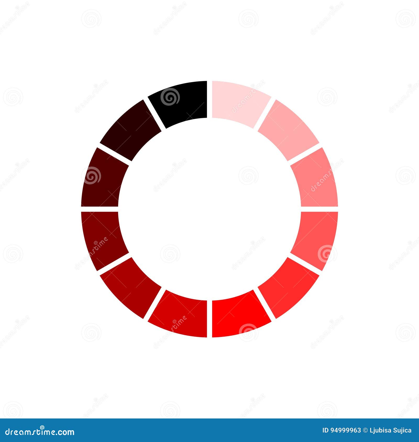 Red Circle loading icon stock vector. Illustration of clipart - 94999963