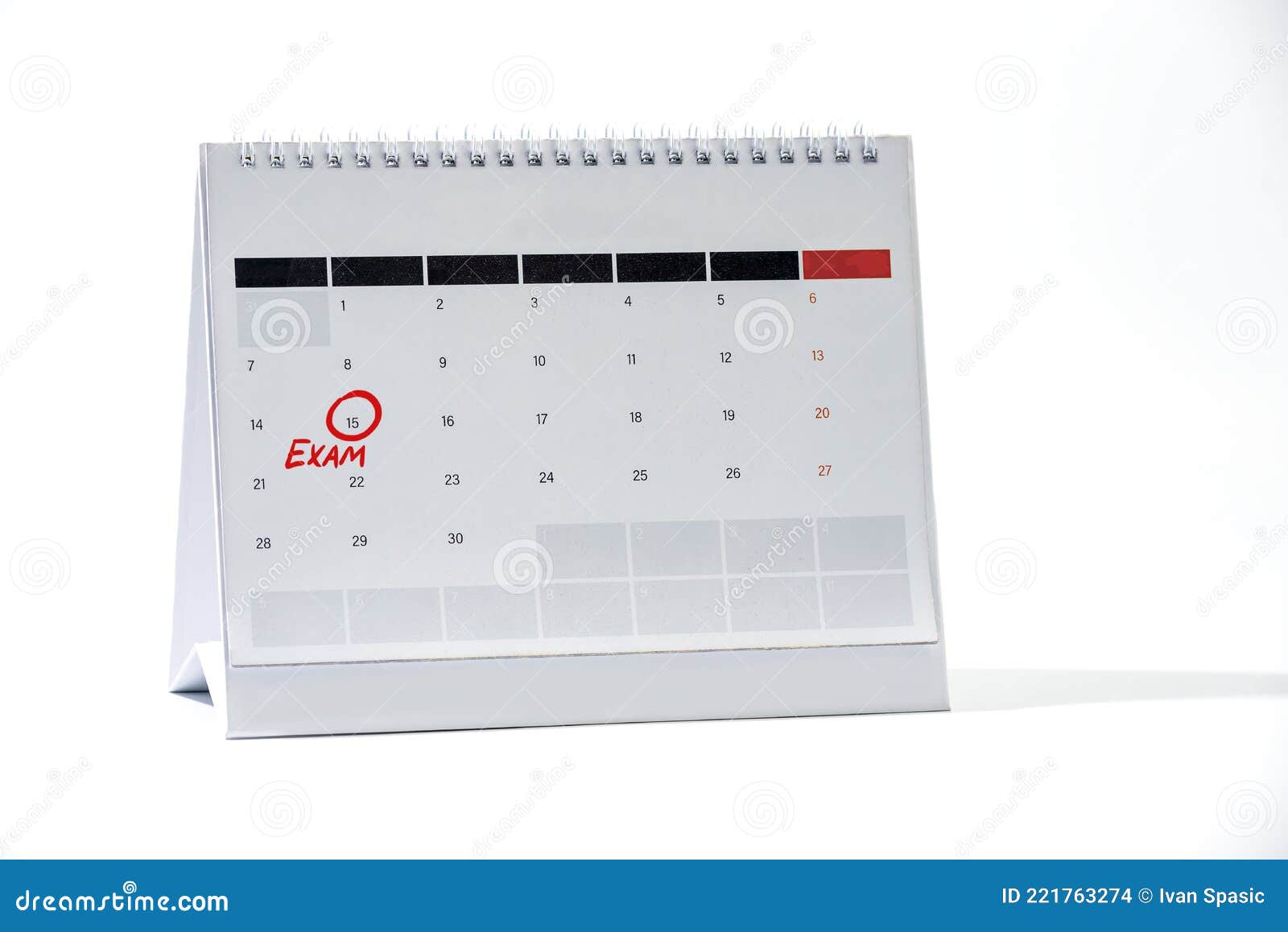 Red Circle Marked on Calendar Stock Photo - Image of date, marking ...
