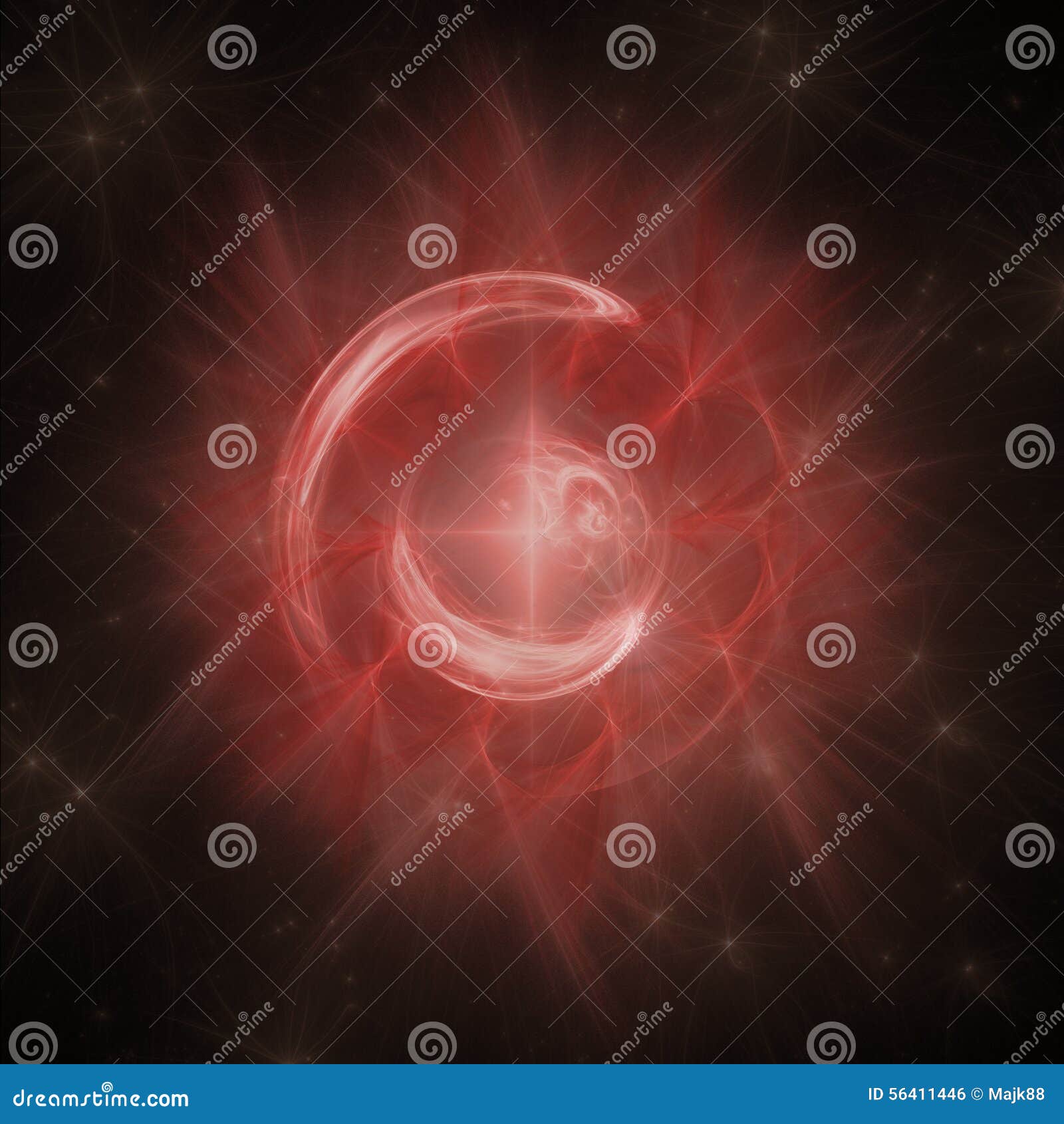 Red Circle Portal Fractal stock illustration. Illustration of geometry ...