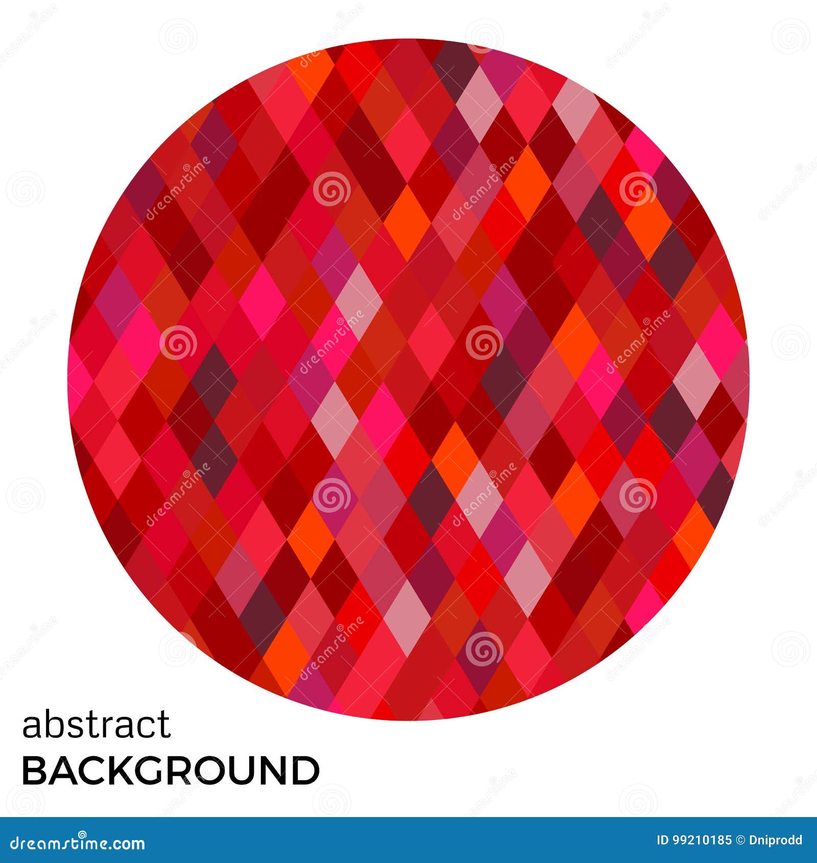 Red Circle of Rhombuses Isolated on White Background Stock Vector ...