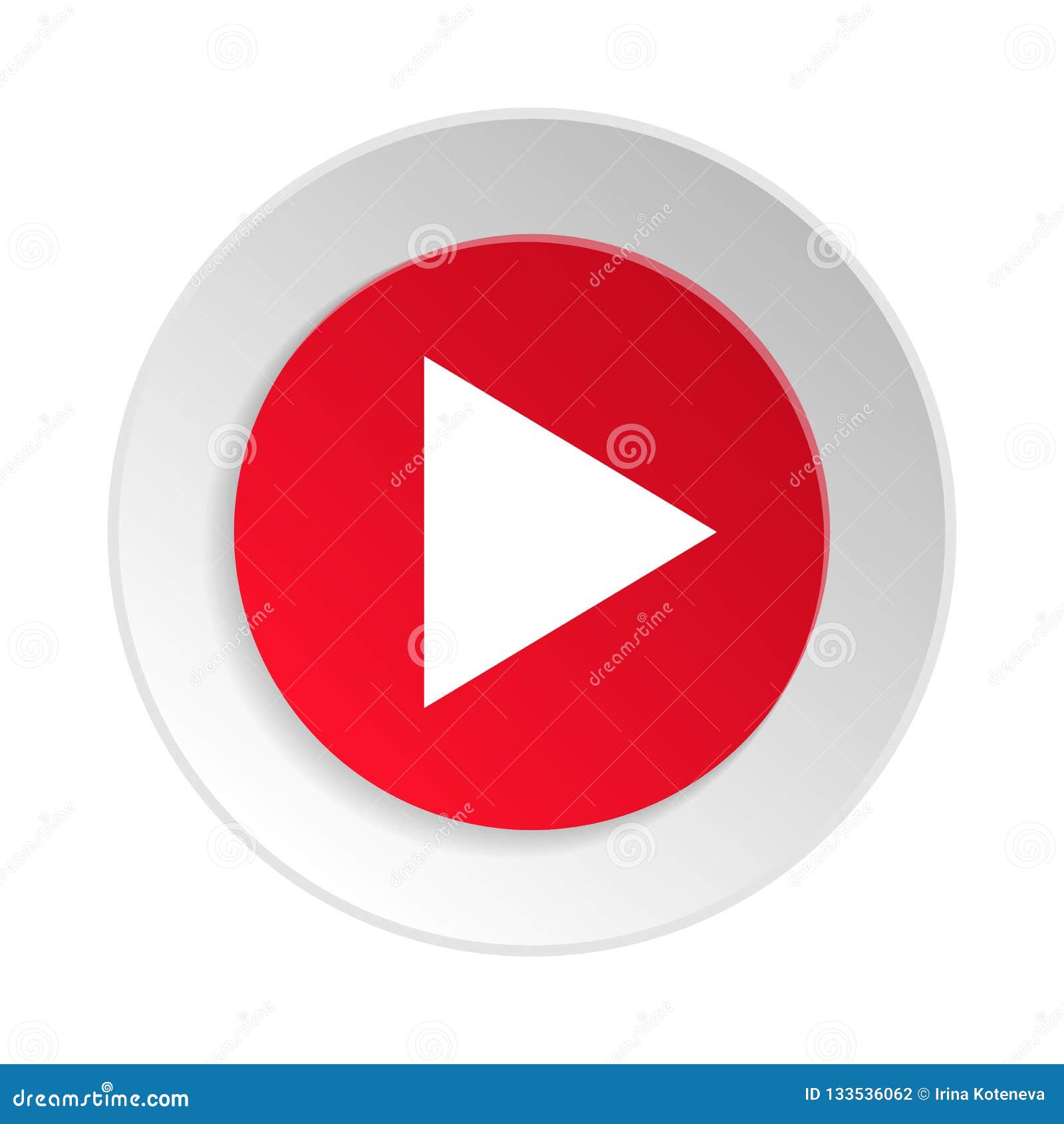 Red Circle Shape Internet Button with Next Sign Stock Illustration ...
