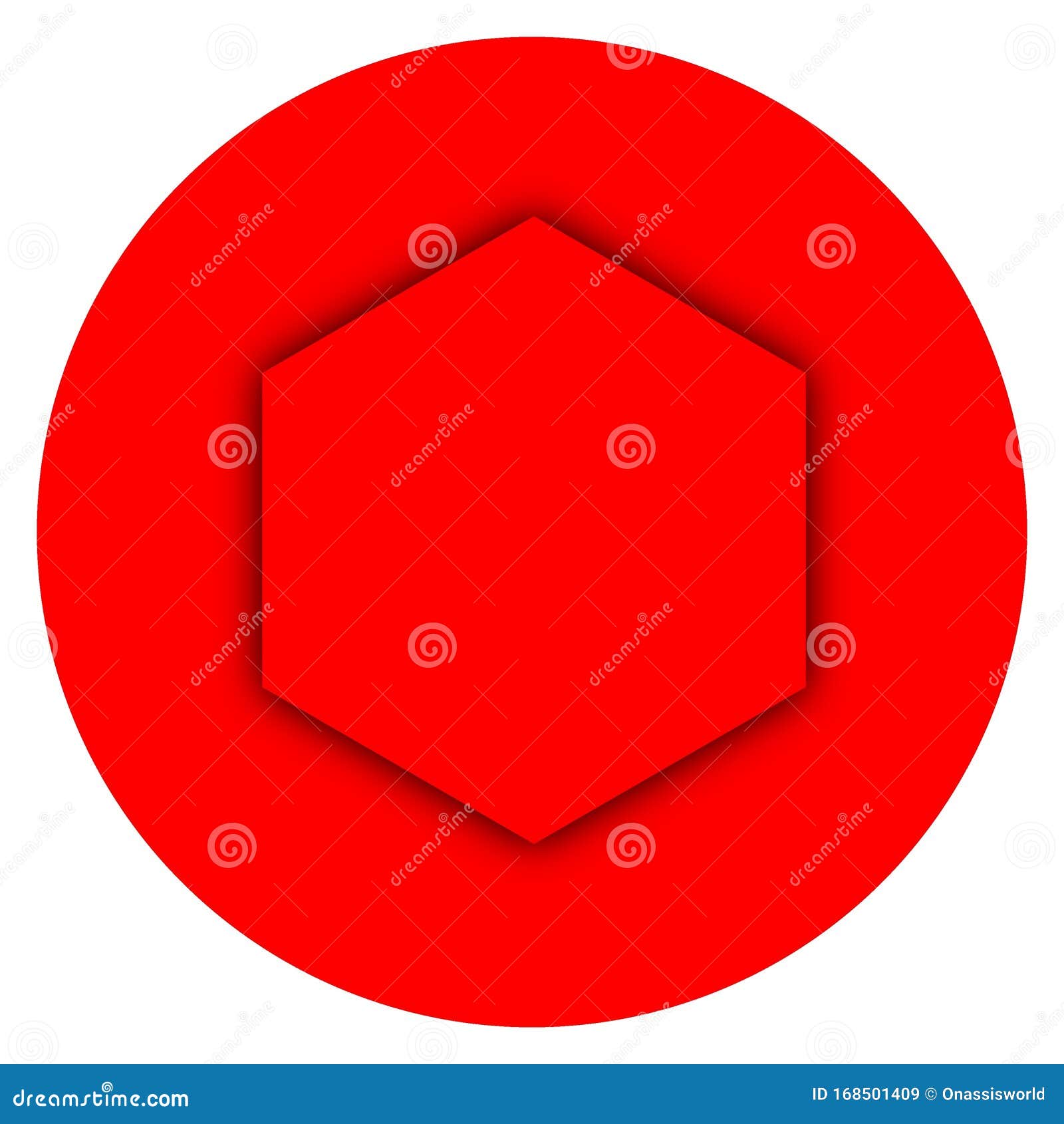 Red Circle Shape Label for Website Graphics Stock Image - Image of ...