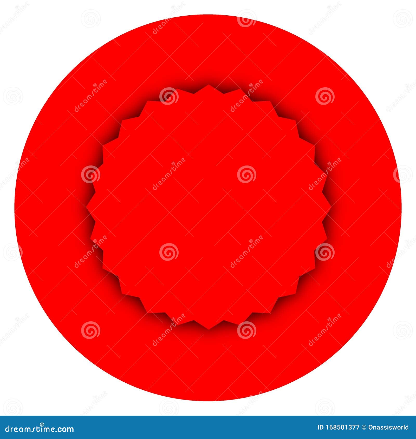 Red Circle Shape Label for Website Graphics Stock Illustration ...