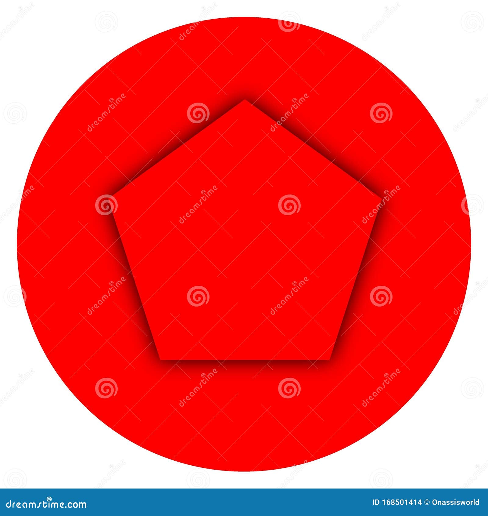Red Circle Shape Label for Website Graphics Stock Illustration ...