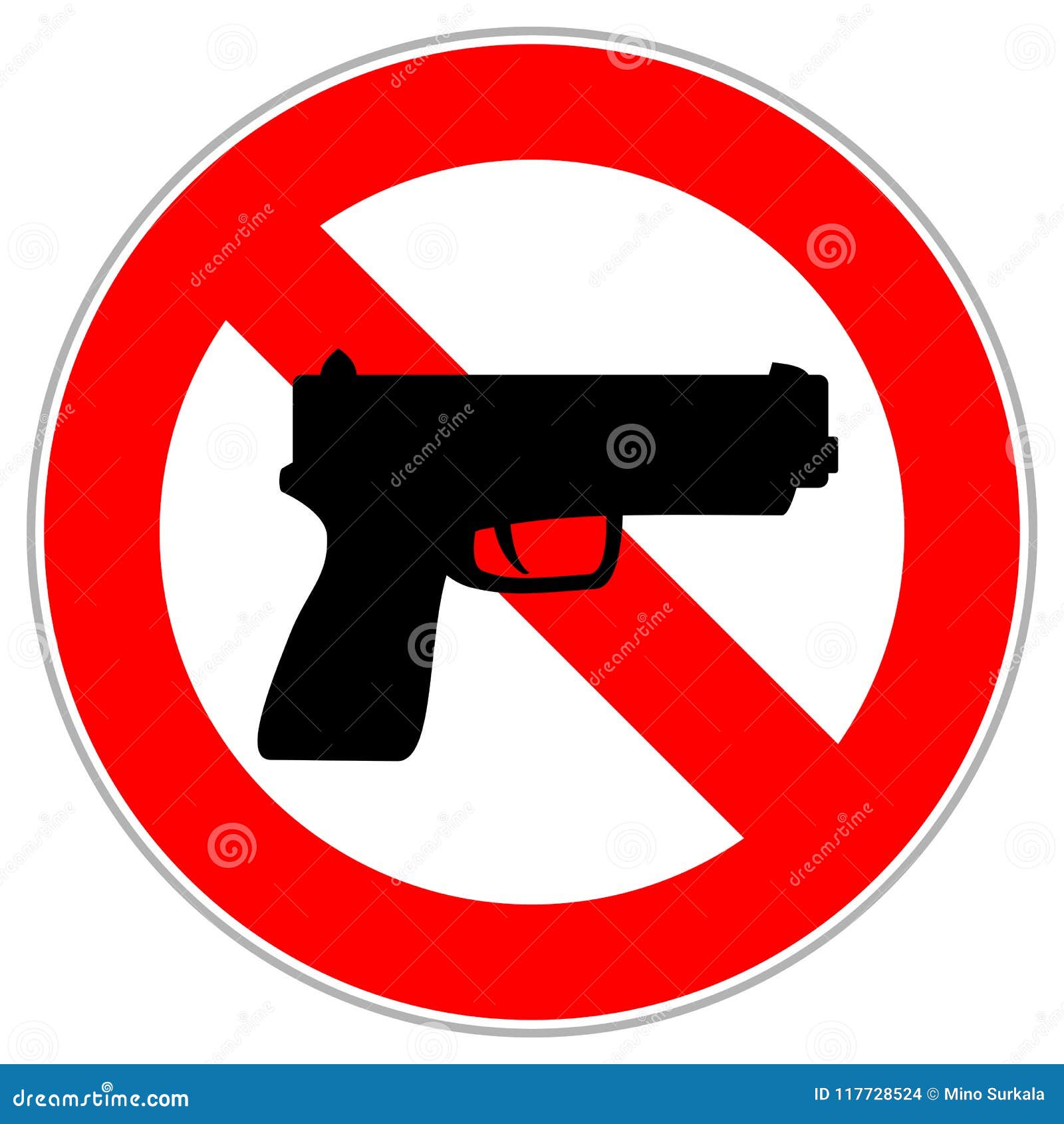 Red Circle Sign Restricting the Entry with Firearms or Guns Stock ... Red Circle Sign Restricting the Entry with Firearms or Guns Stock ...
