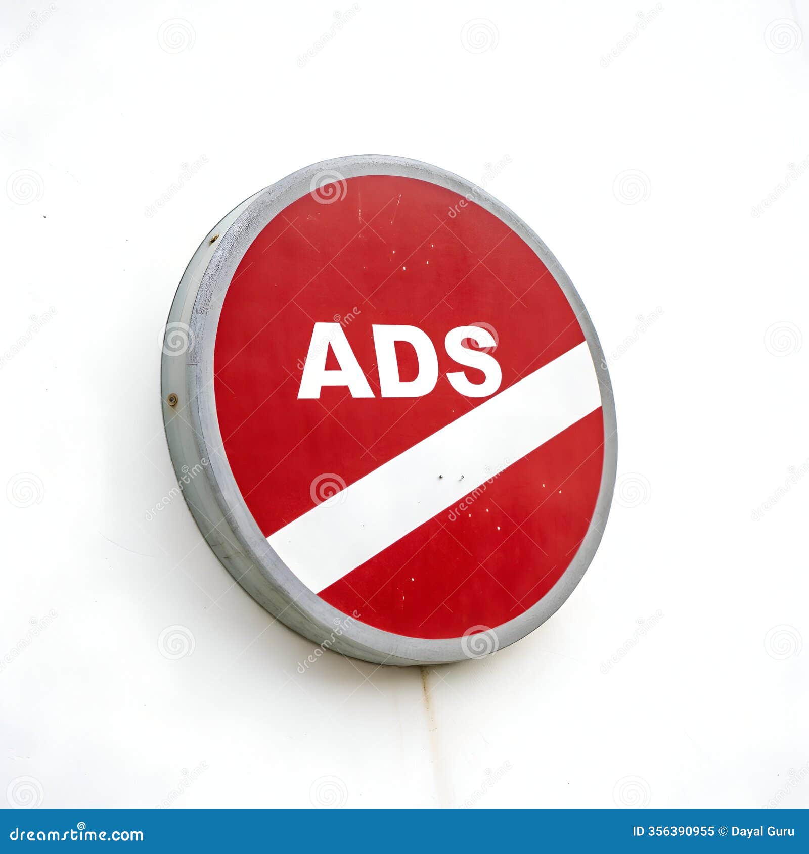 A Red Circle with a Slash through it that Says "Ads" Stock Illustration ...