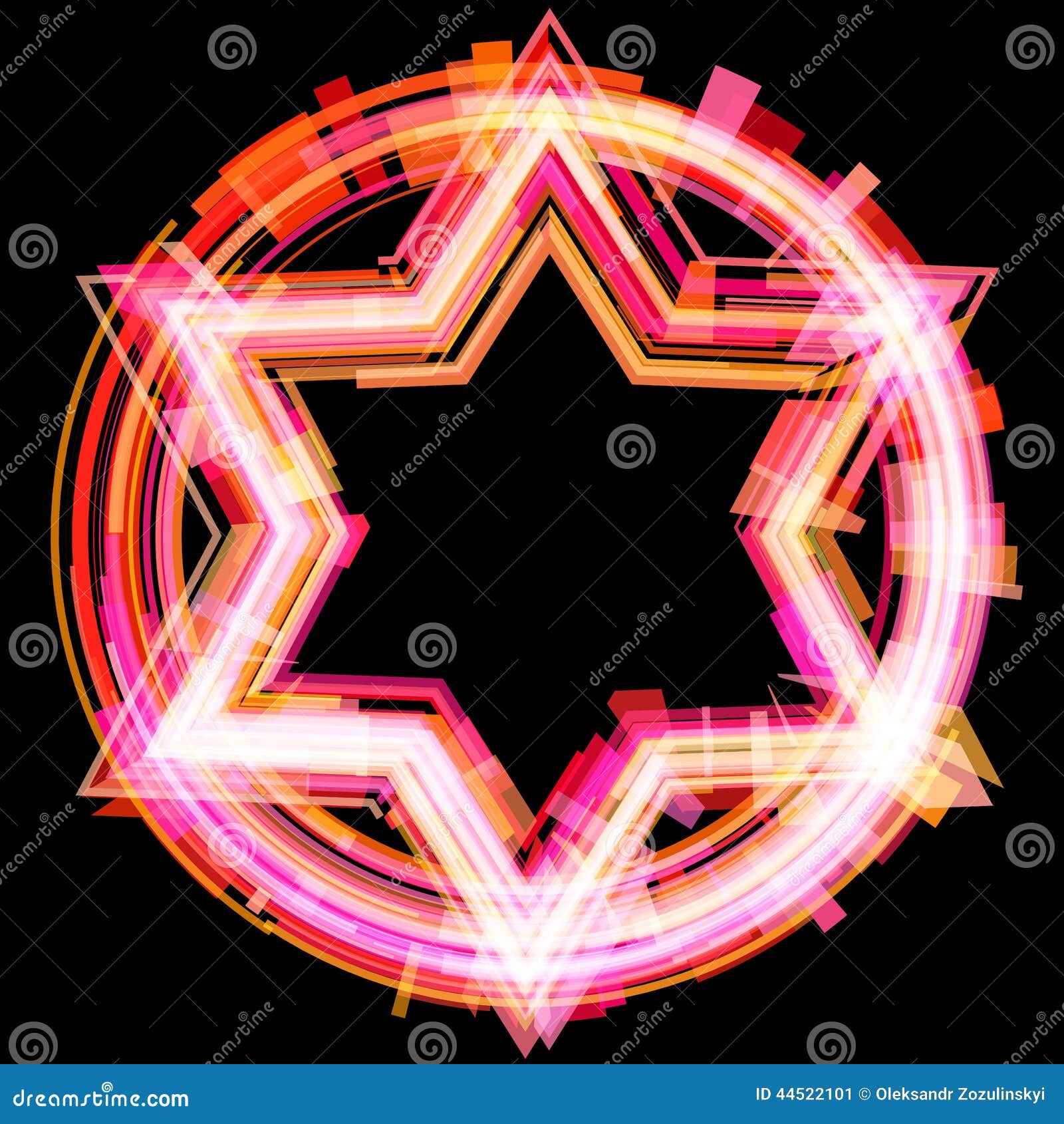 Red Circle with a Star. Raster Stock Illustration - Illustration of ...