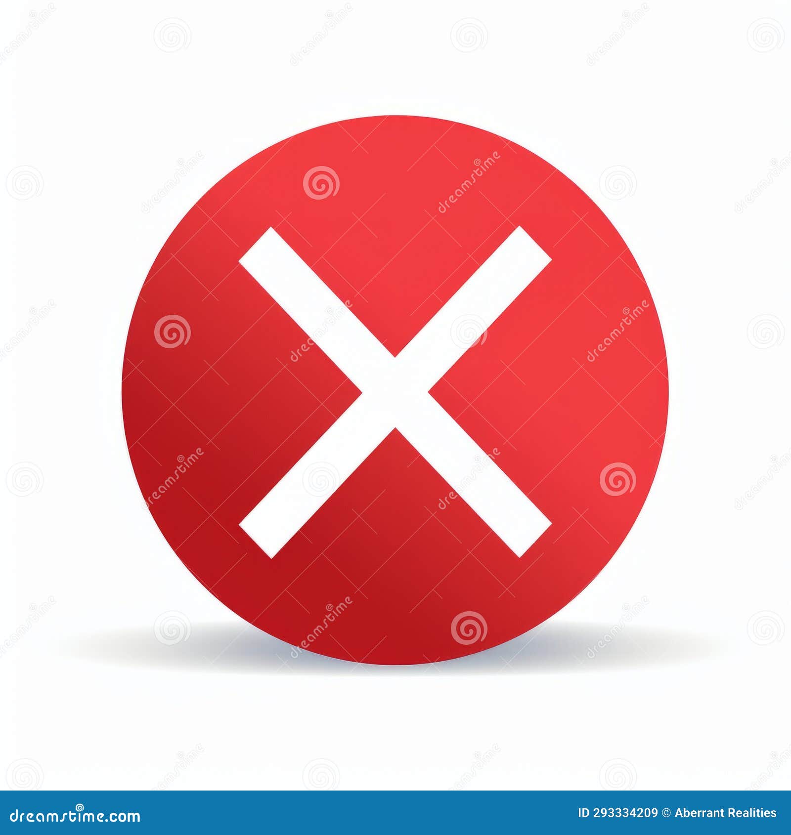 A Red Circle with an X Symbol on it Stock Illustration - Illustration ...