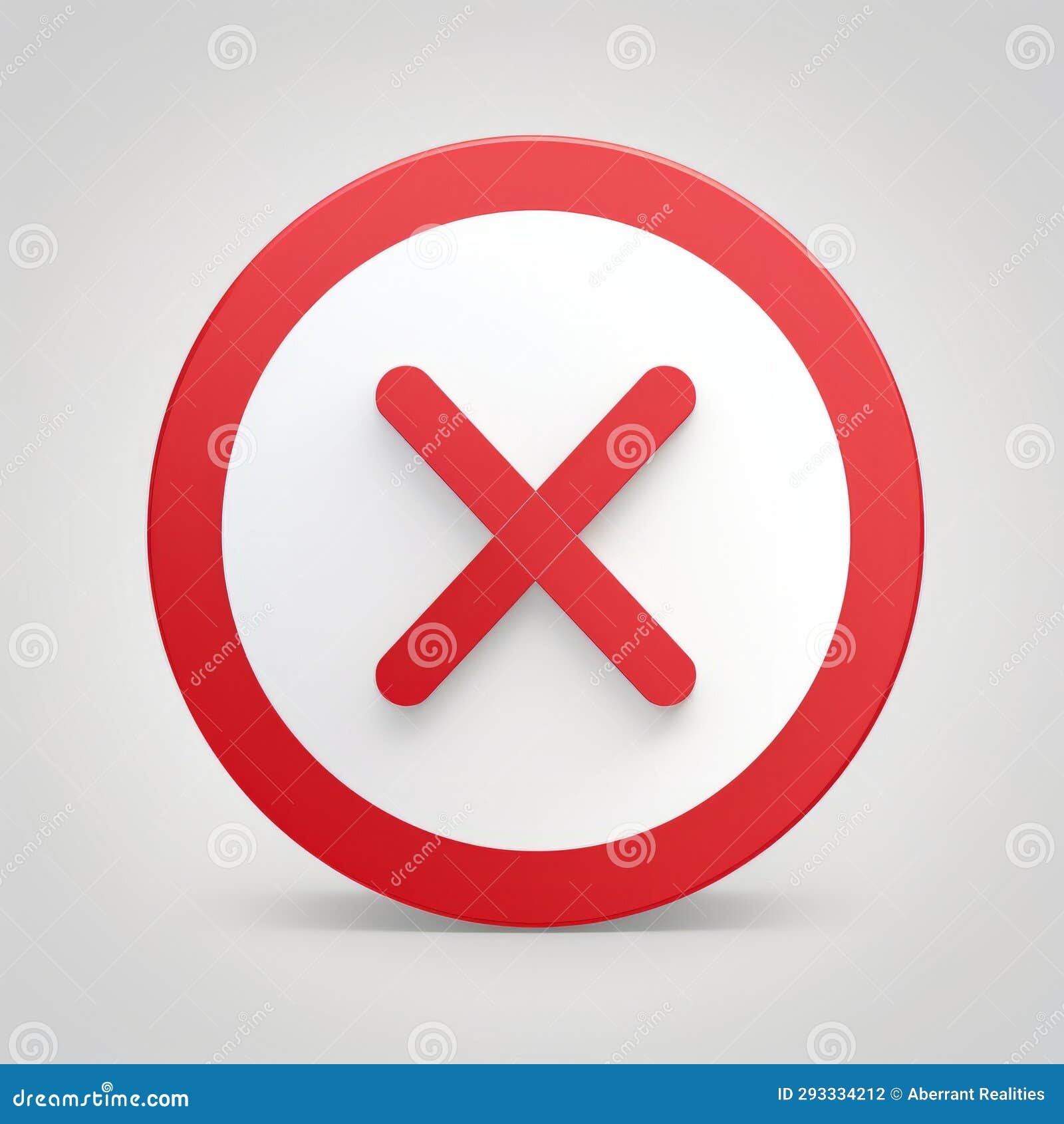 A Red Circle with an X Symbol on it Stock Illustration - Illustration ...
