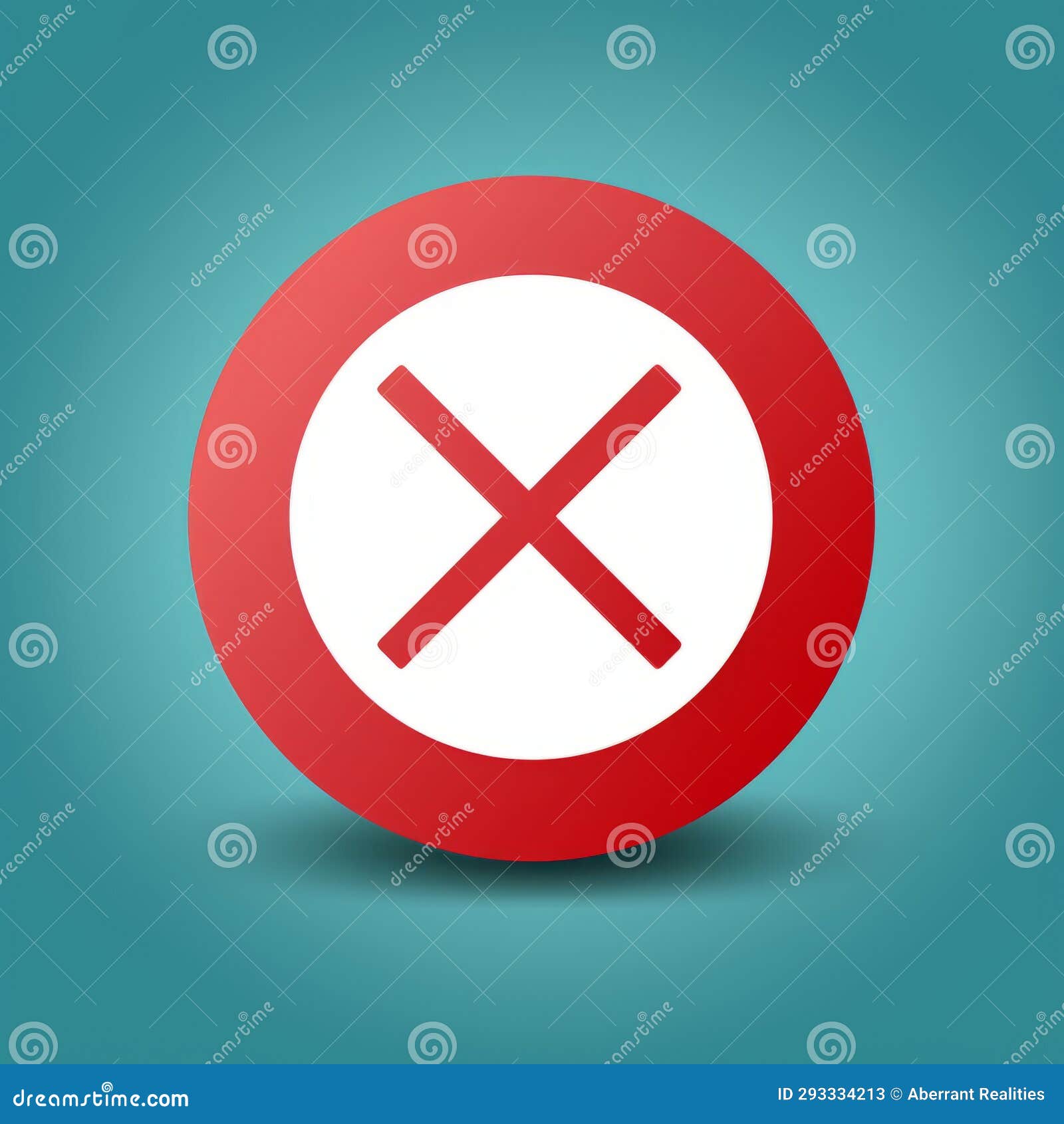 A Red Circle with an X Symbol on it Stock Illustration - Illustration ...