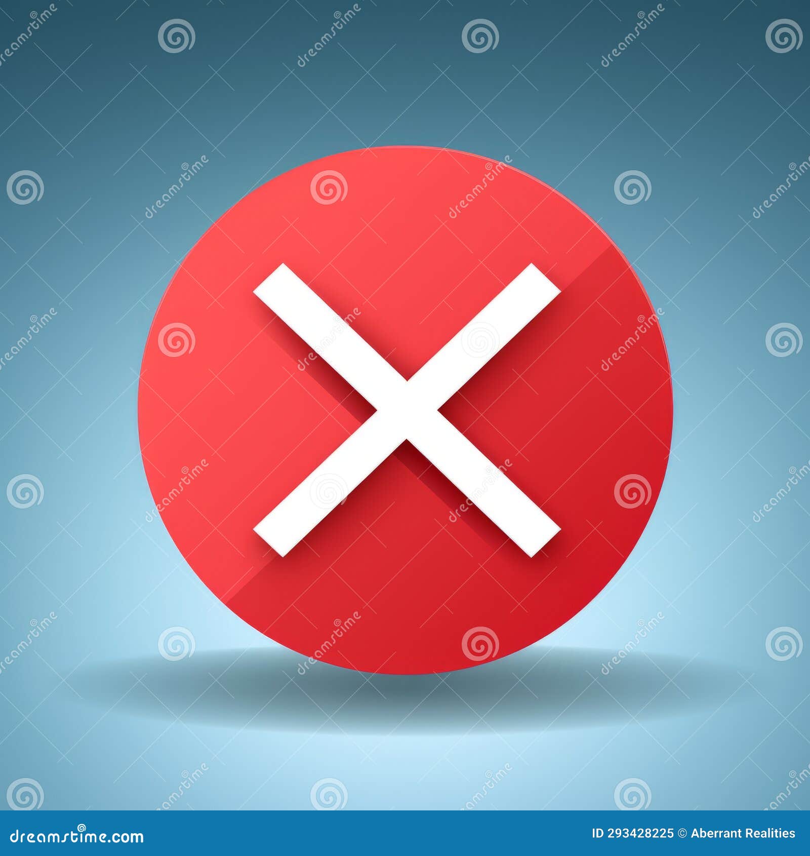 A Red Circle with an X Symbol on it Stock Illustration - Illustration ...