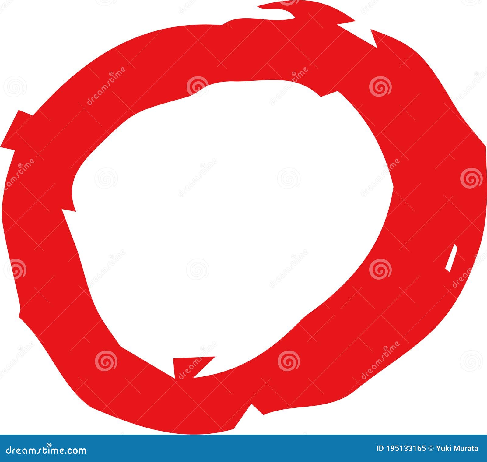 Red Circle Written with Rough Lines Stock Vector - Illustration of ...