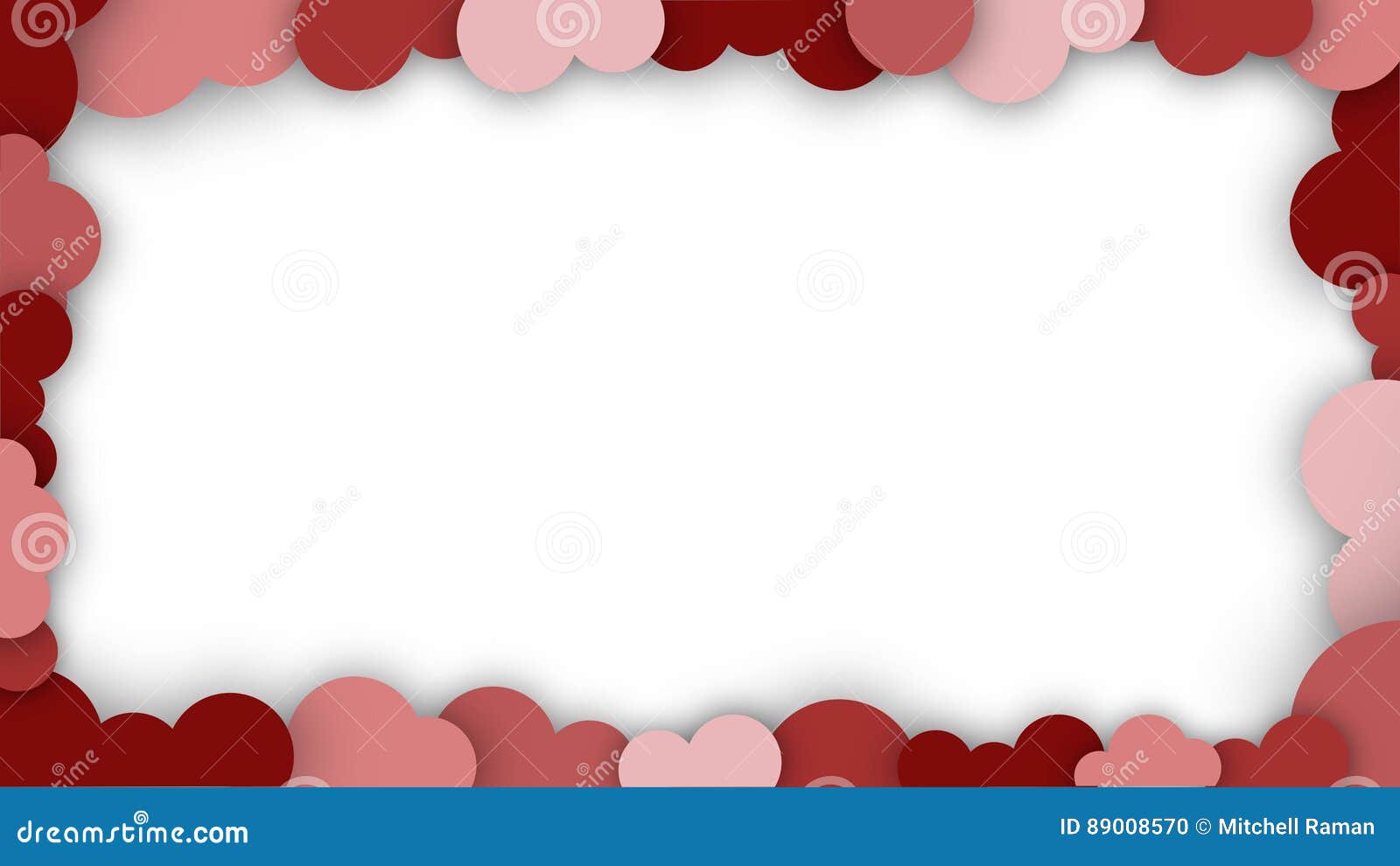 Red Circles Border Frame Outline Vector Stock Vector - Illustration of ...