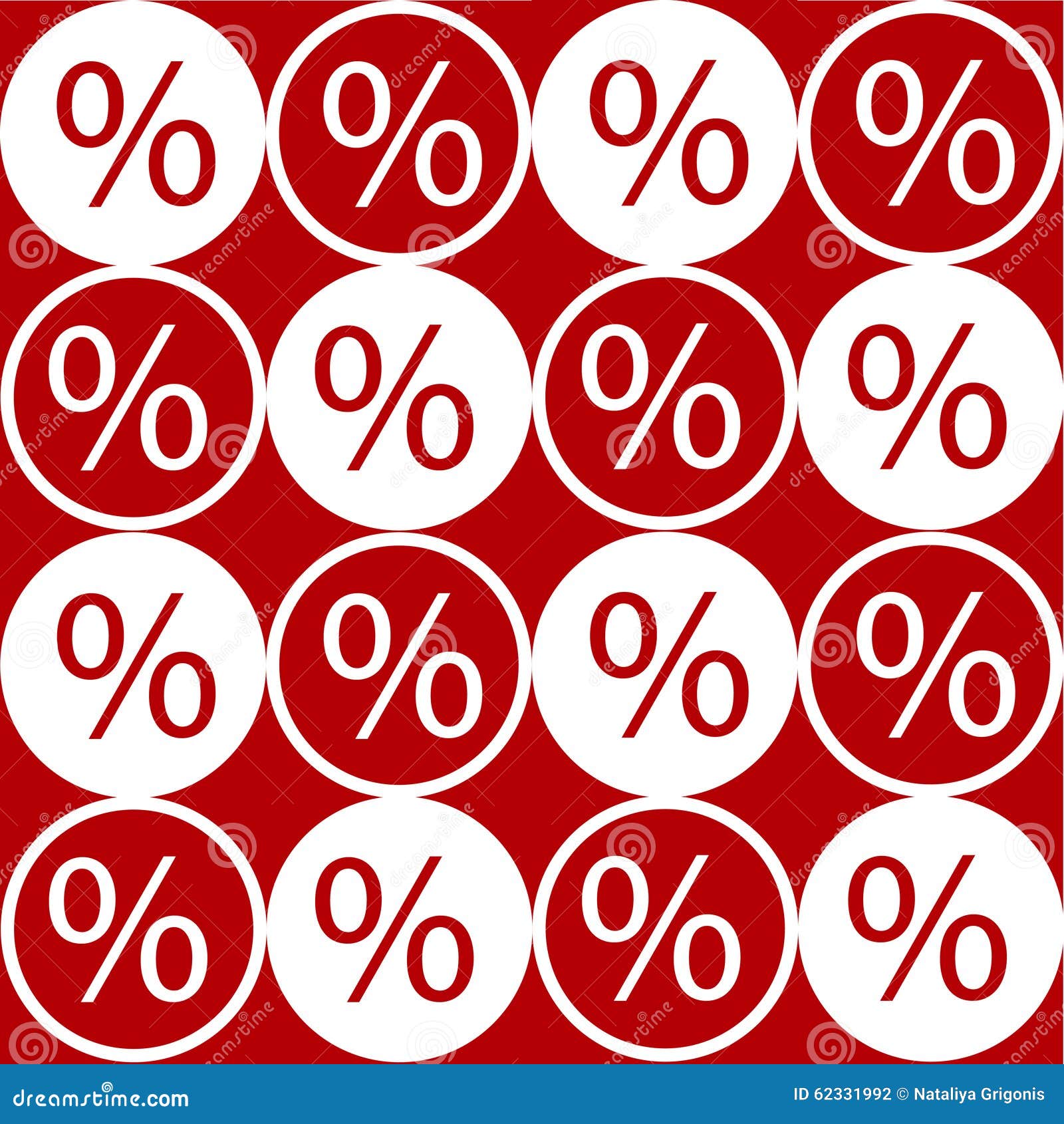 Red Circles Discount Vector Pattern Stock Vector - Illustration of ...