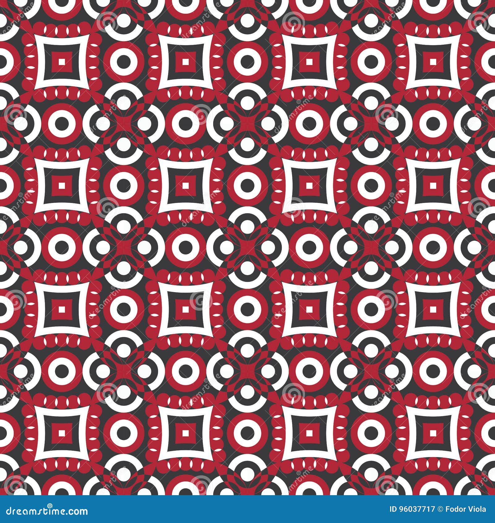 Red circles pattern. stock vector. Illustration of shape - 96037717