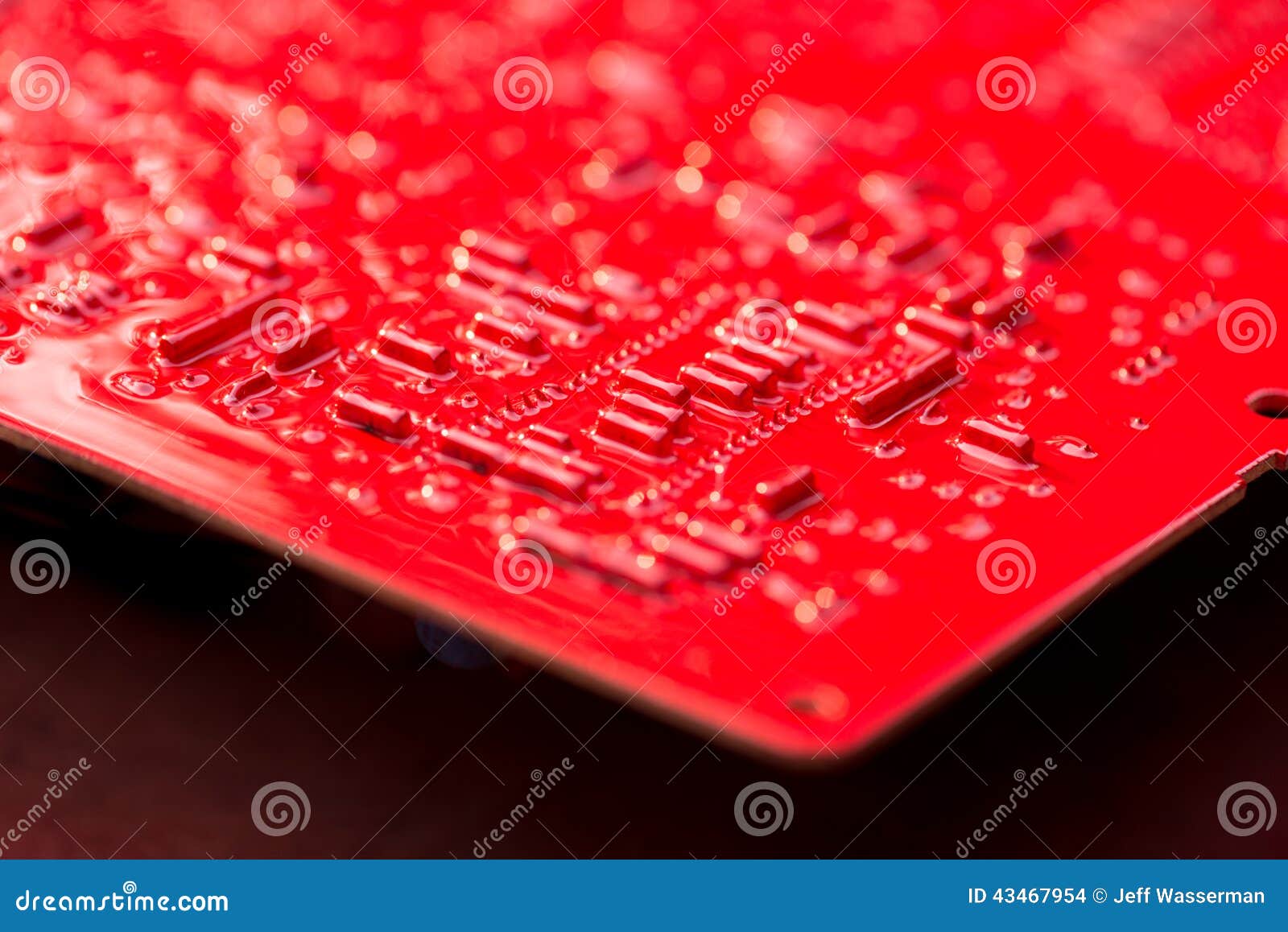 Red Circuit Board stock photo. Image of industry, silicon - 43467954