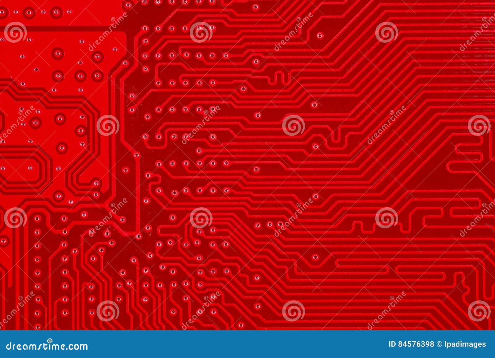 Red Circuit Board Background