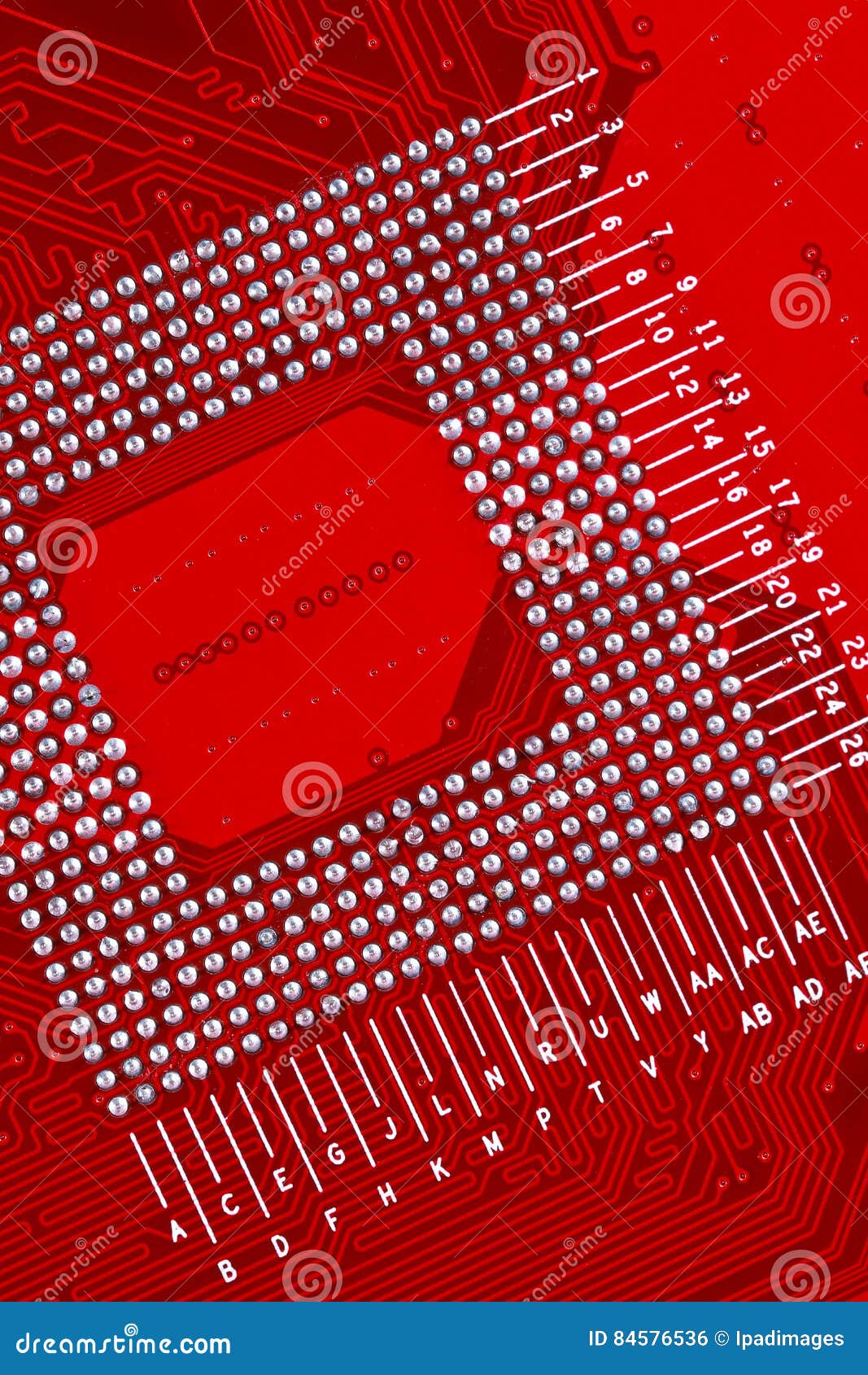 Red Circuit Board Texture Background of Computer Motherboard Stock ...