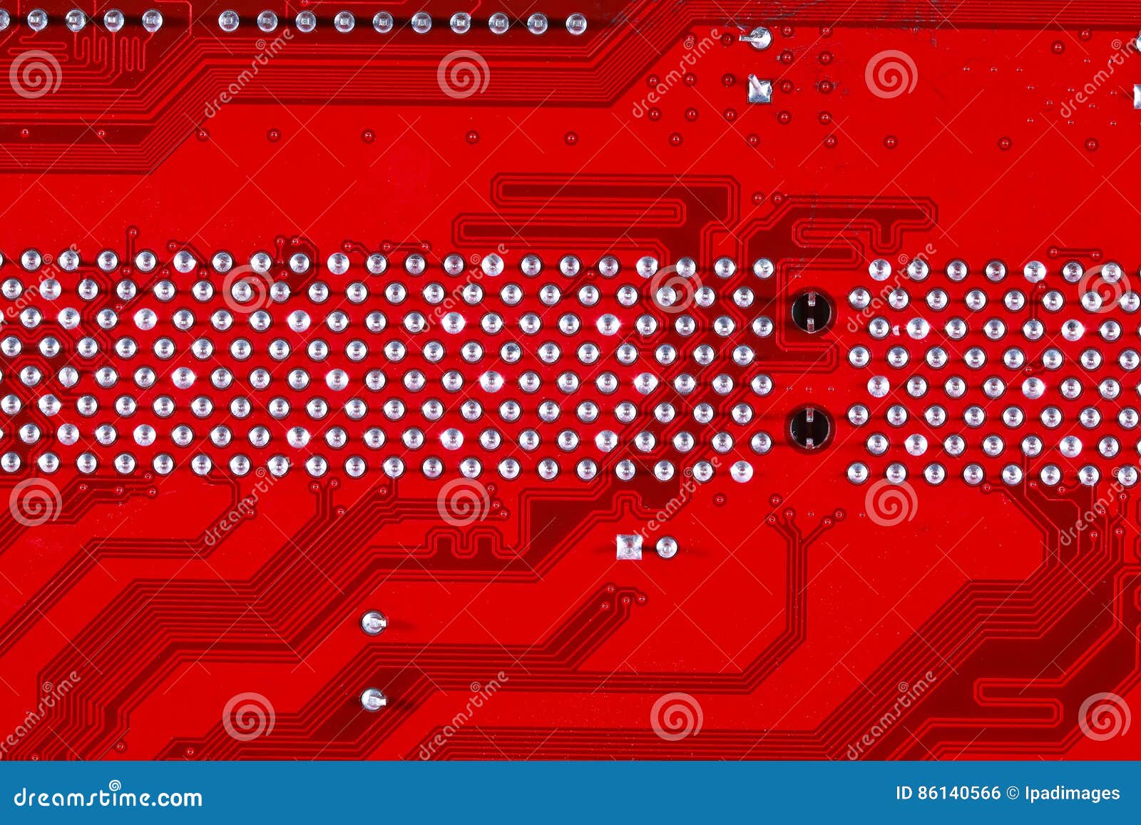 Red Circuit Board Background