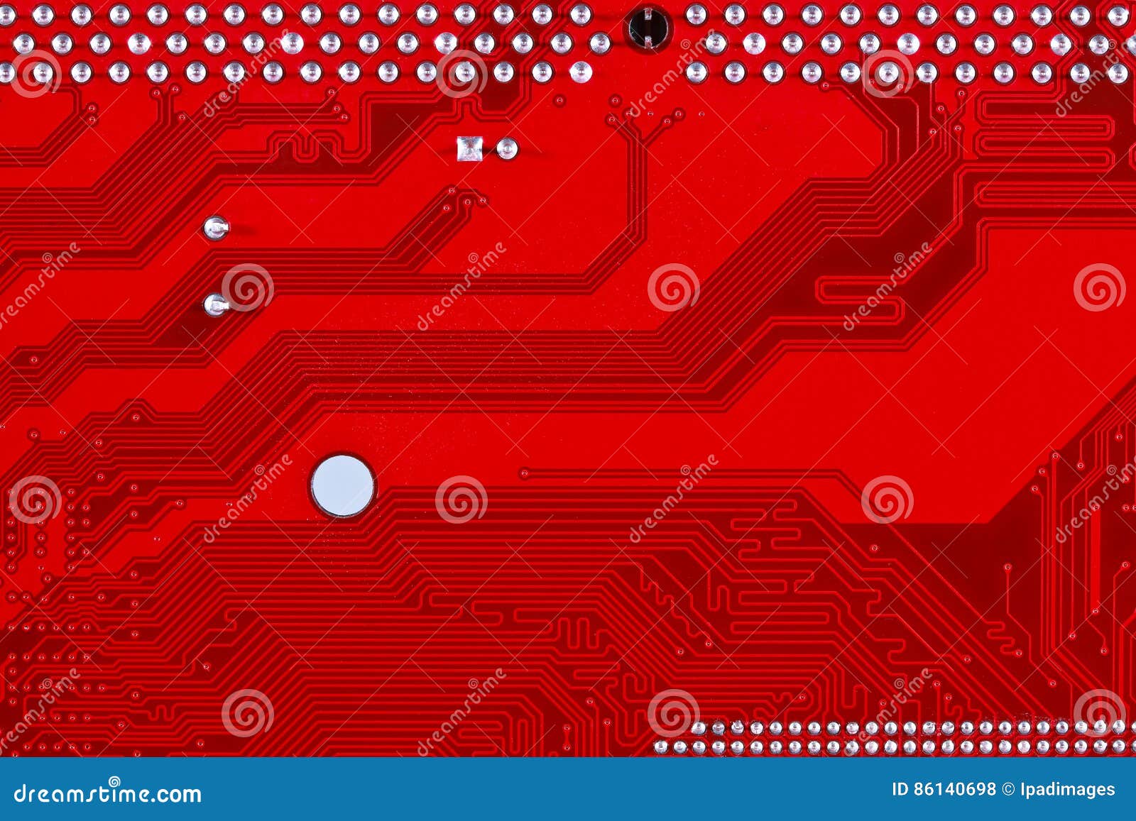 Red Circuit Board Texture Background of Computer Motherboard Stock ...