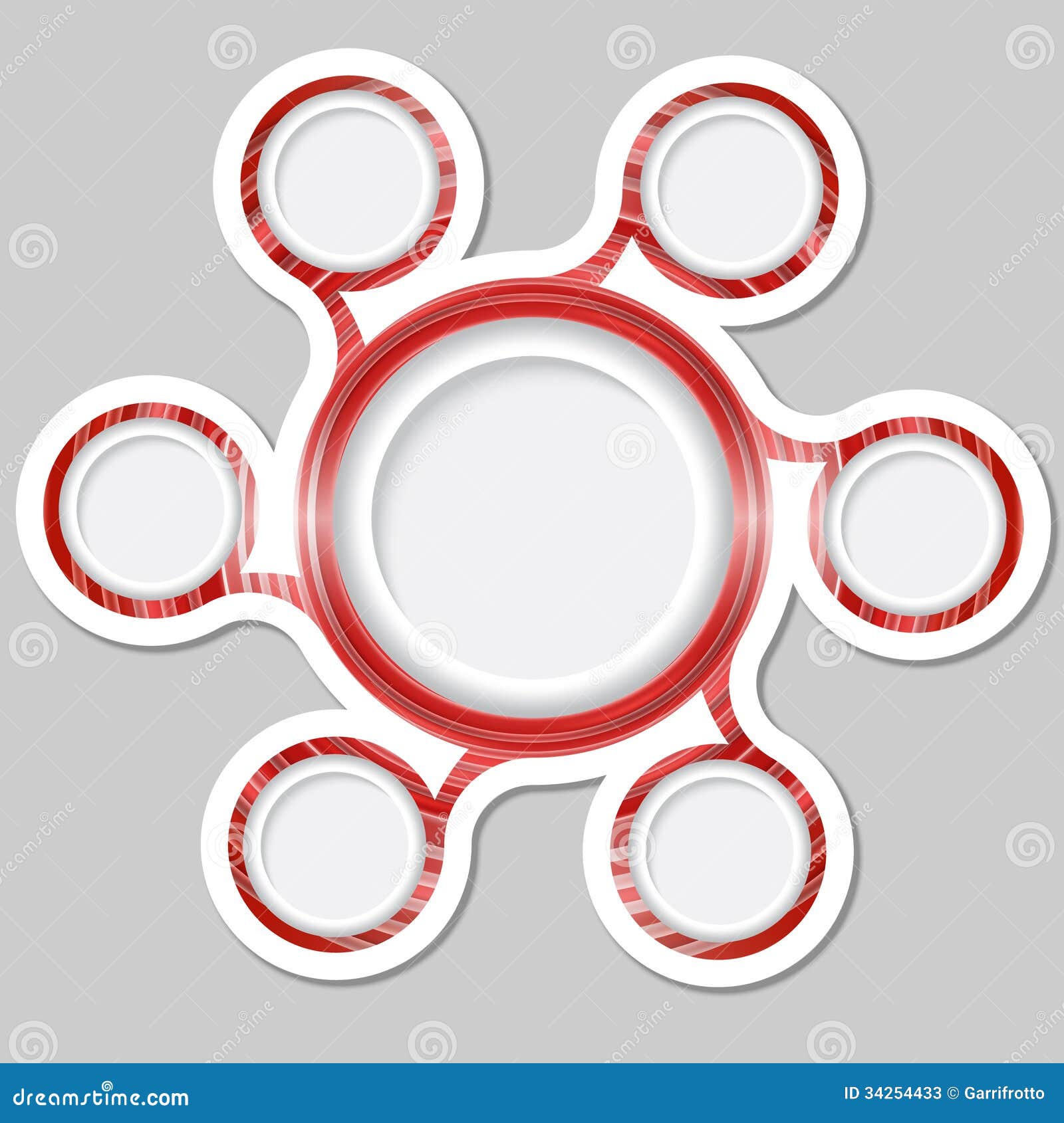 Red circular boxes stock vector. Illustration of empty - 34254433