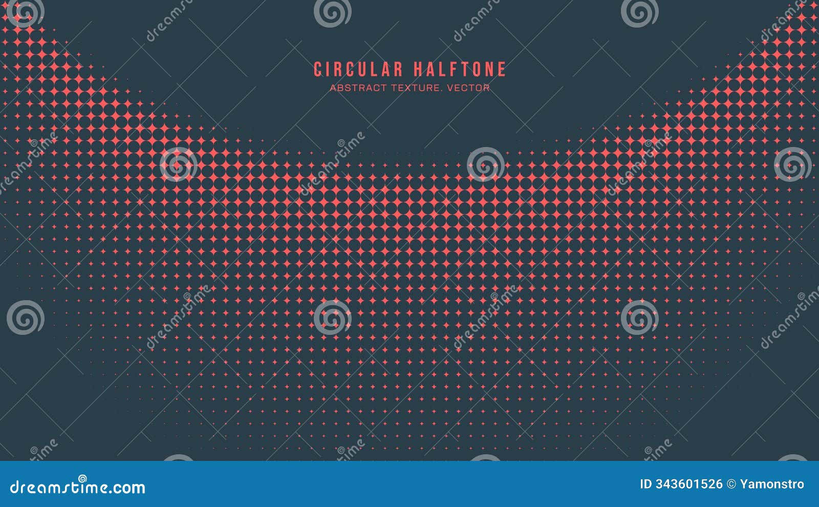 Red Circular Halftone Pattern Semi Circle Border Vector Abstract ...