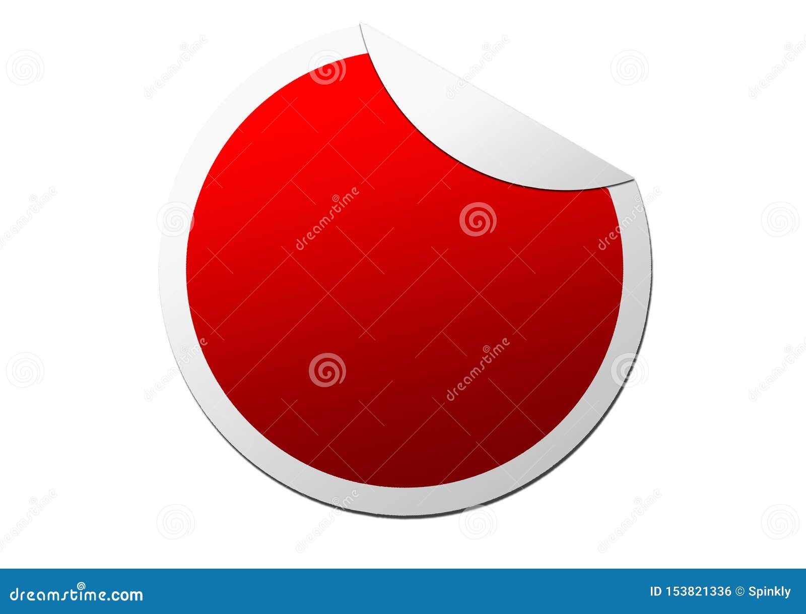 Red Circular Shape Digital Sticker for Notes Stock Photo - Illustration ...