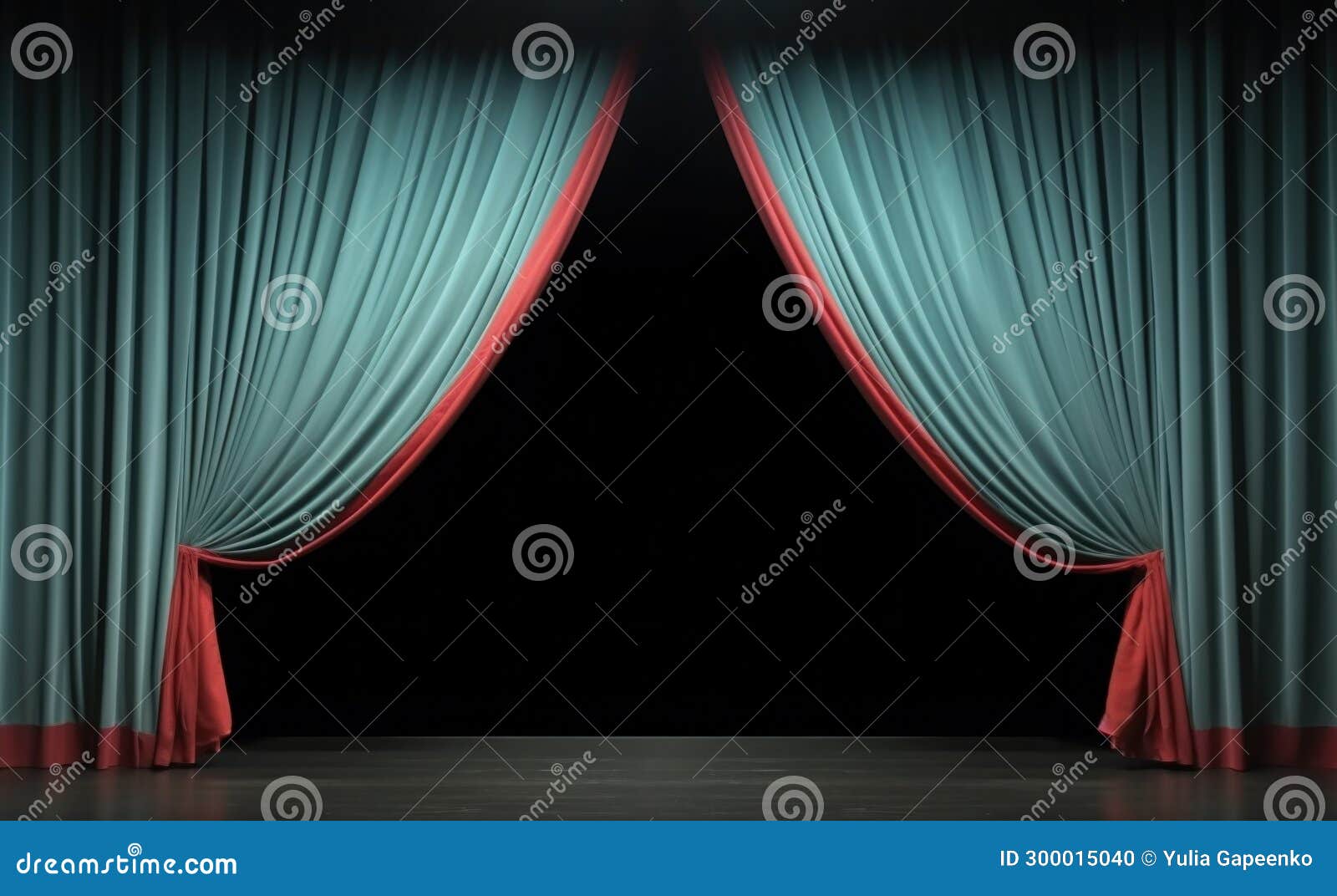 A Red Circus Theatre Set with a Backdrop and Curtains Stock Photo ...