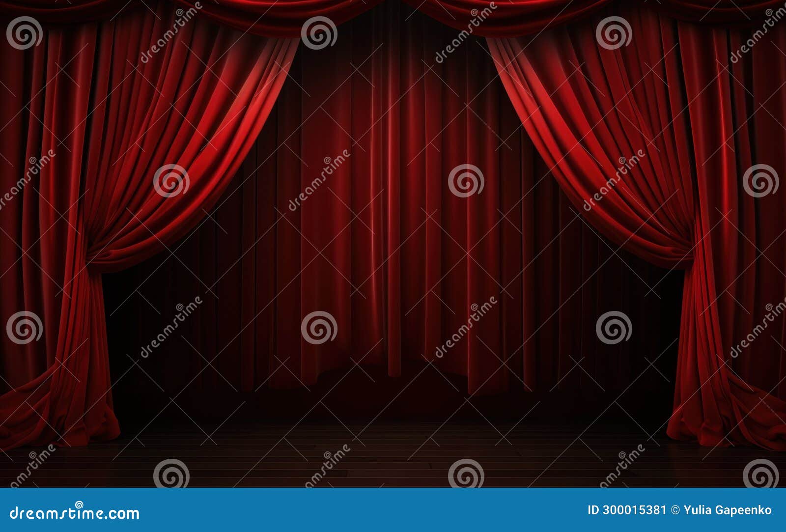 A Red Circus Theatre Set with a Backdrop and Curtains Stock Image ...