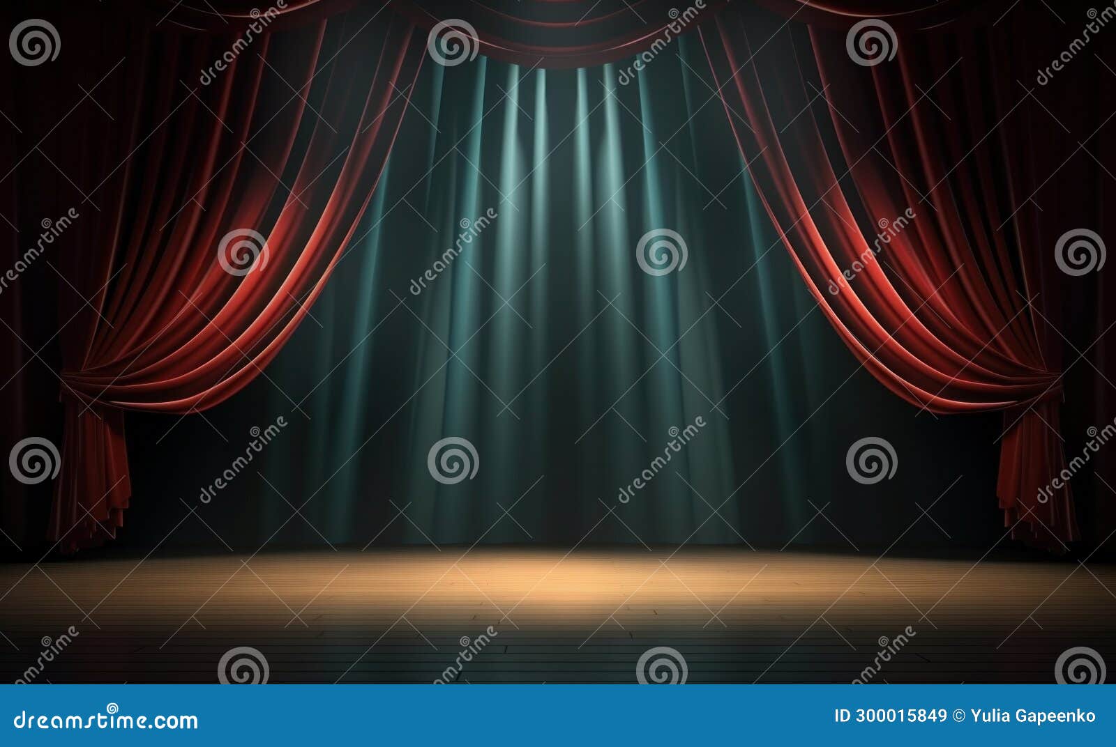 A Red Circus Theatre Set with a Backdrop and Curtains Stock Image ...