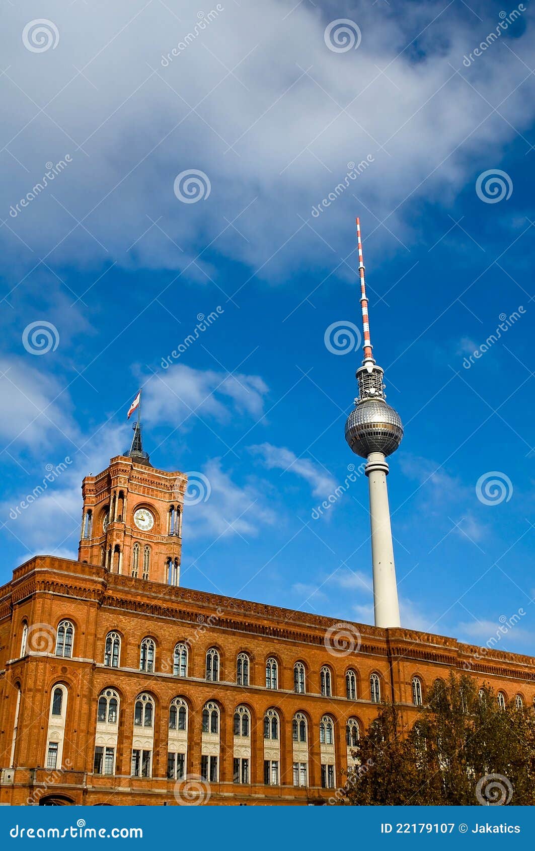 Red City Hall of Berlin stock image. Image of tourist - 22179107