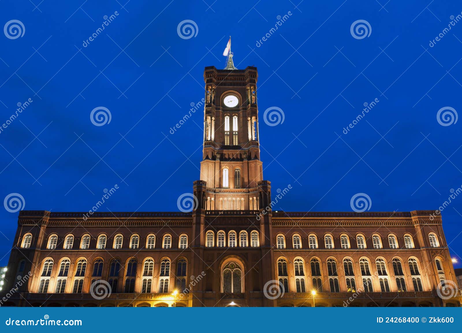 Red City Hall (Rotes Rathaus) in Berlin Stock Photo - Image of view ...