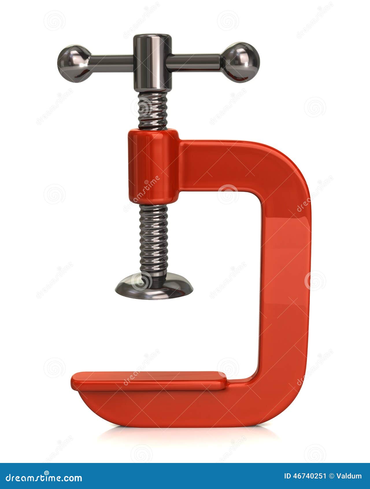 Red clamp Icon stock illustration. Illustration of metal - 46740251