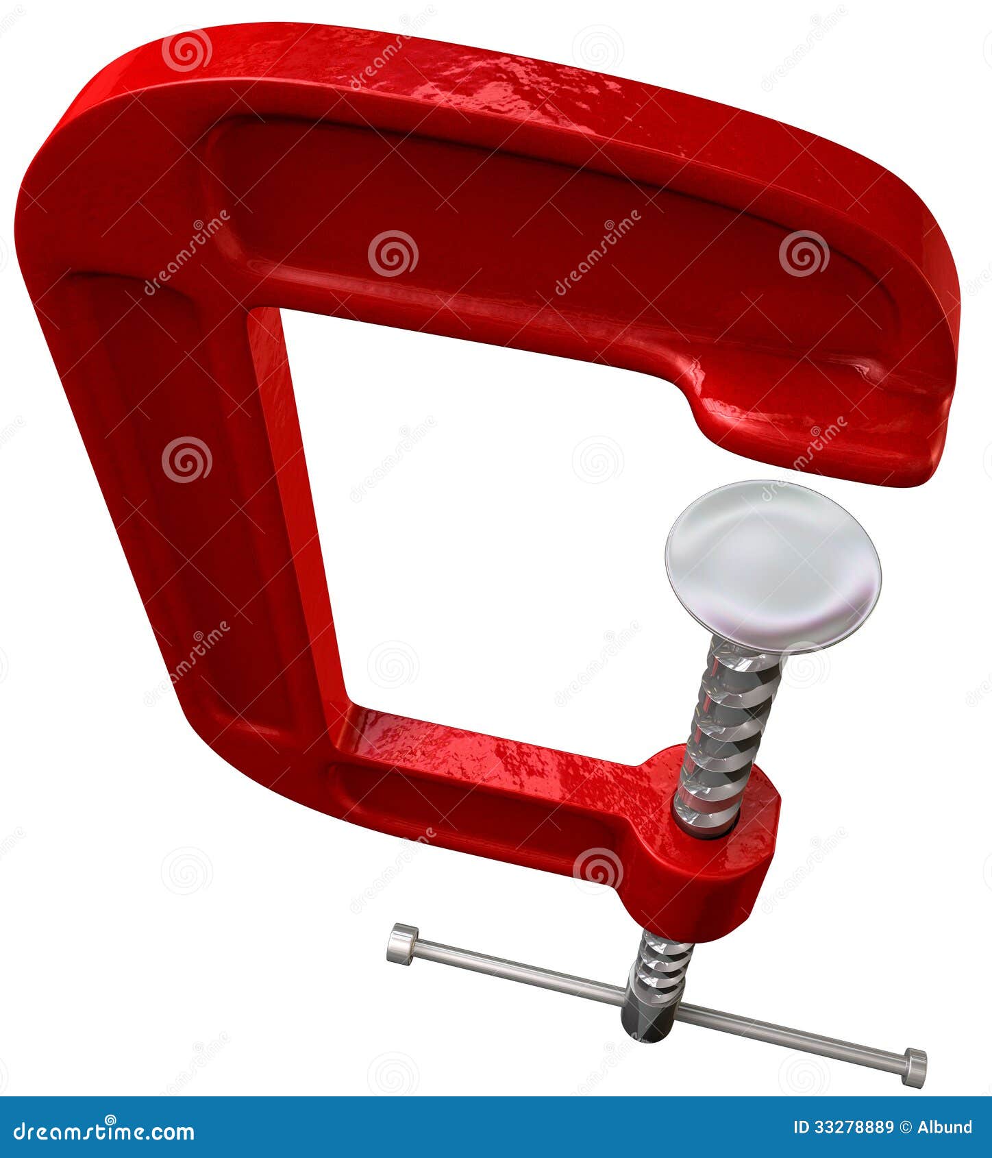 Red Clamp Tool Perspective stock image. Image of restrict - 33278889