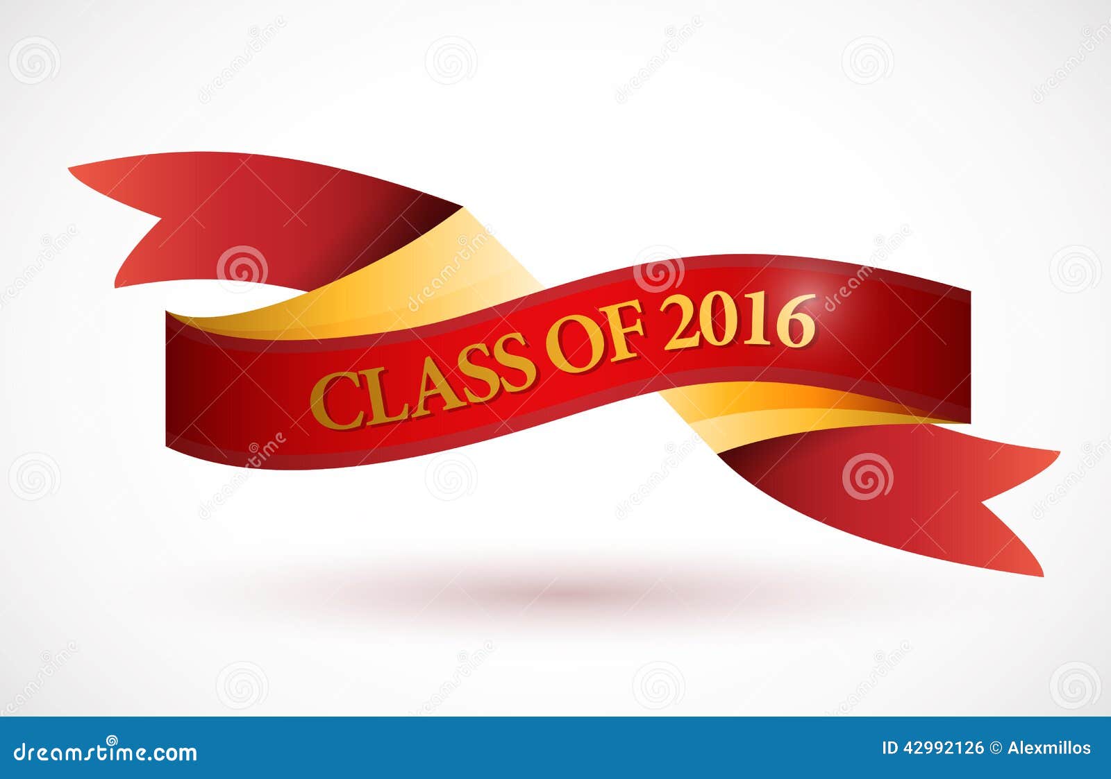 Red Class of 2016 Ribbon Banner Illustration Stock Illustration ...