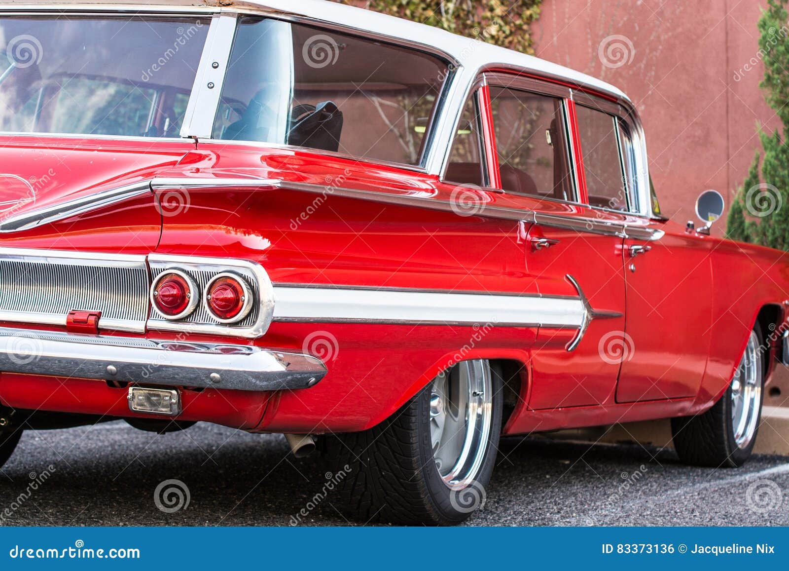 Red Classic Car stock photo. Image of bumper, auto, travel - 83373136