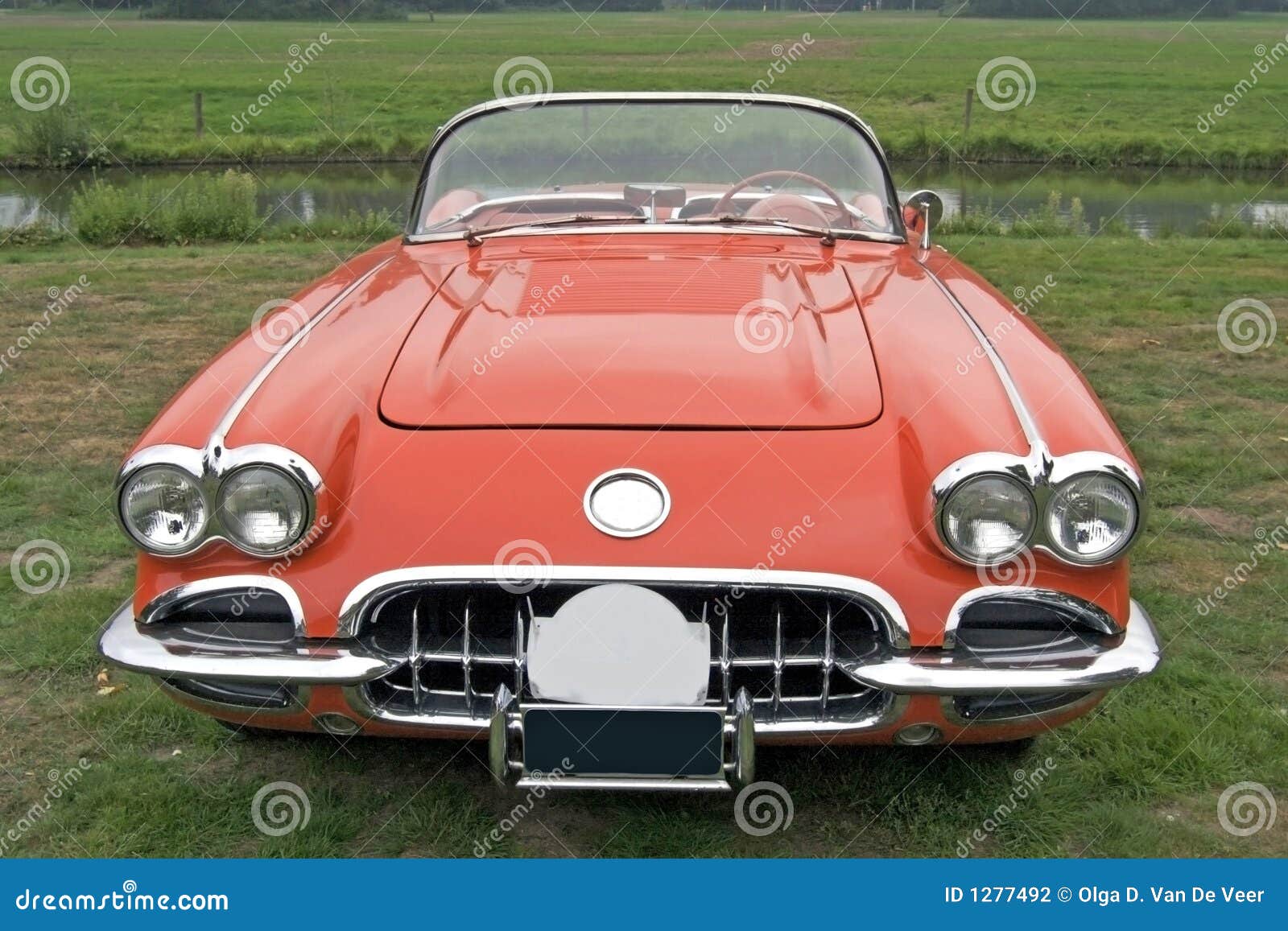 Red classic corvette stock photo. Image of classic, show - 1277492