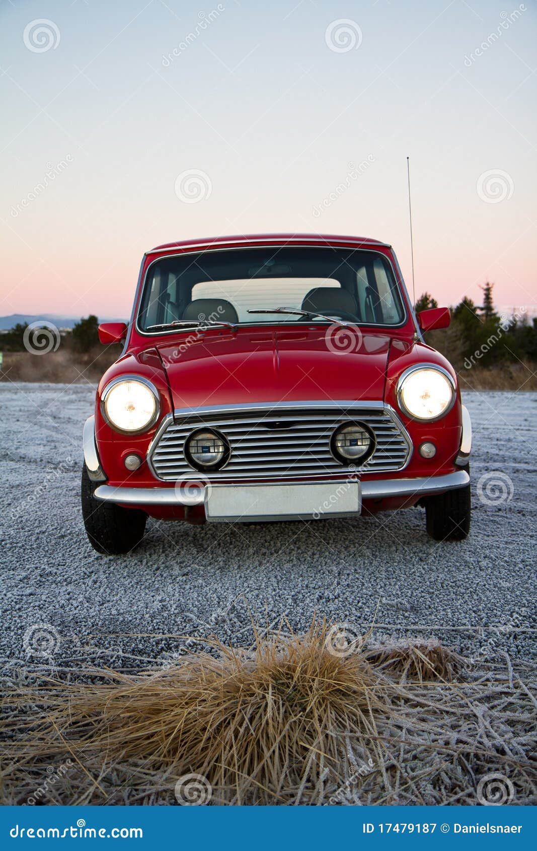 Red Classic Mini stock image. Image of small, front, classic - 17479187