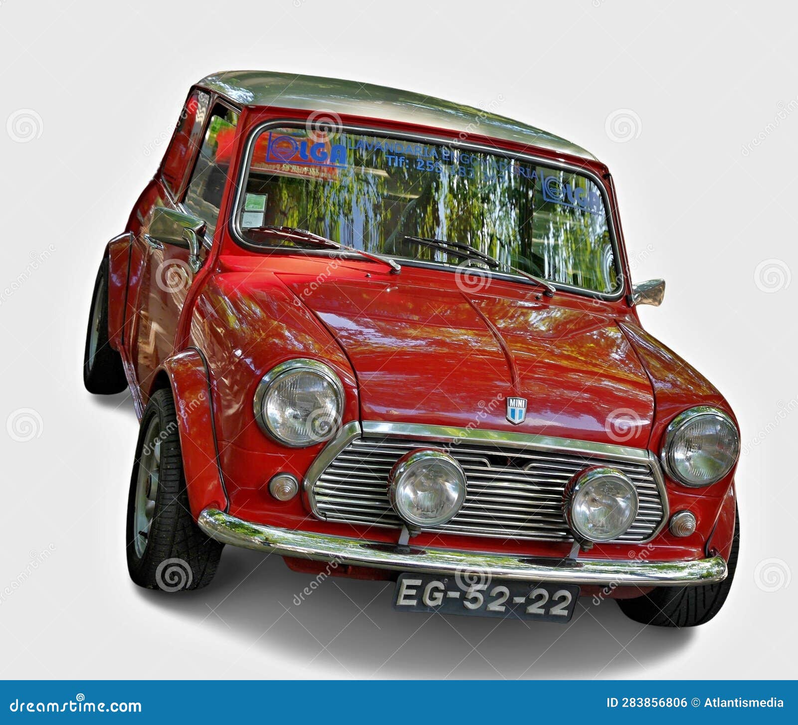 Red classic Mini Cooper editorial photo. Image of classic - 283856806