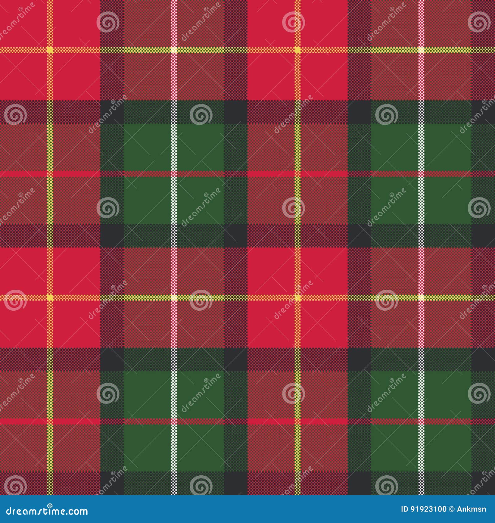 Red Classic Plaid Pixel Texture Seamless Pattern Stock Vector ...