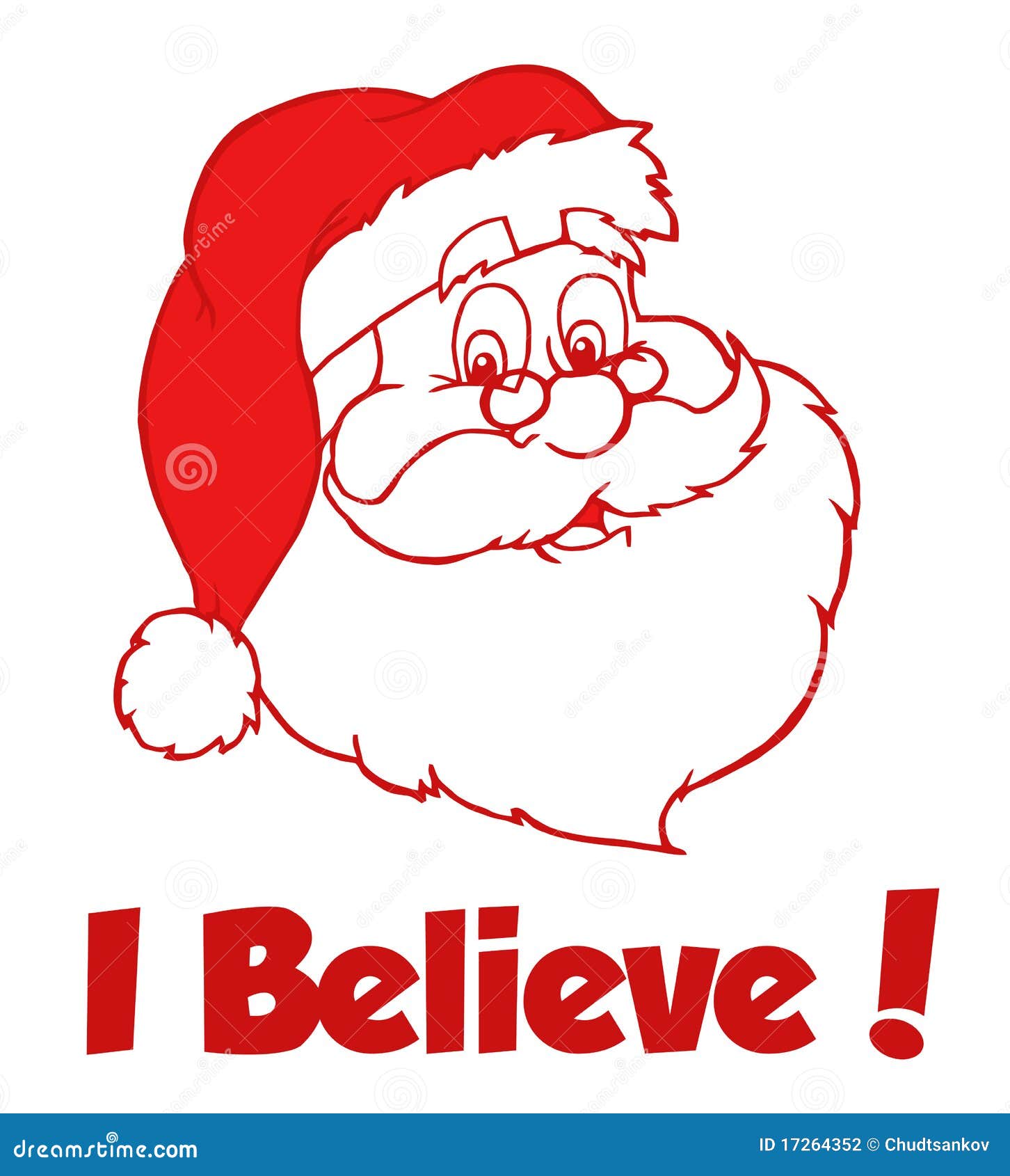 Red classic santa stock vector. Illustration of holiday - 17264352