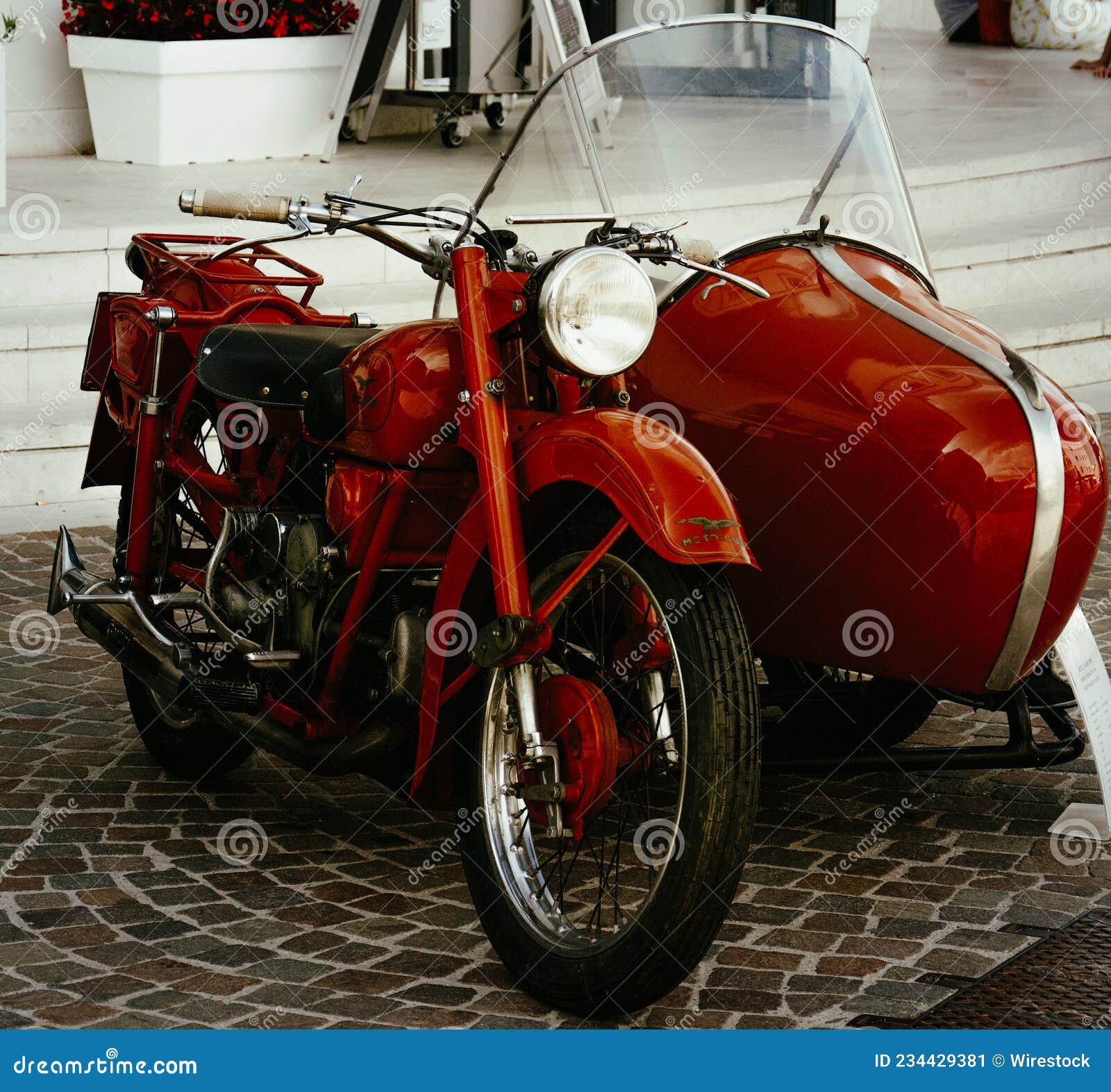 Classic Sidecar Motorcycle With Helmet Stock Photo | CartoonDealer.com ...