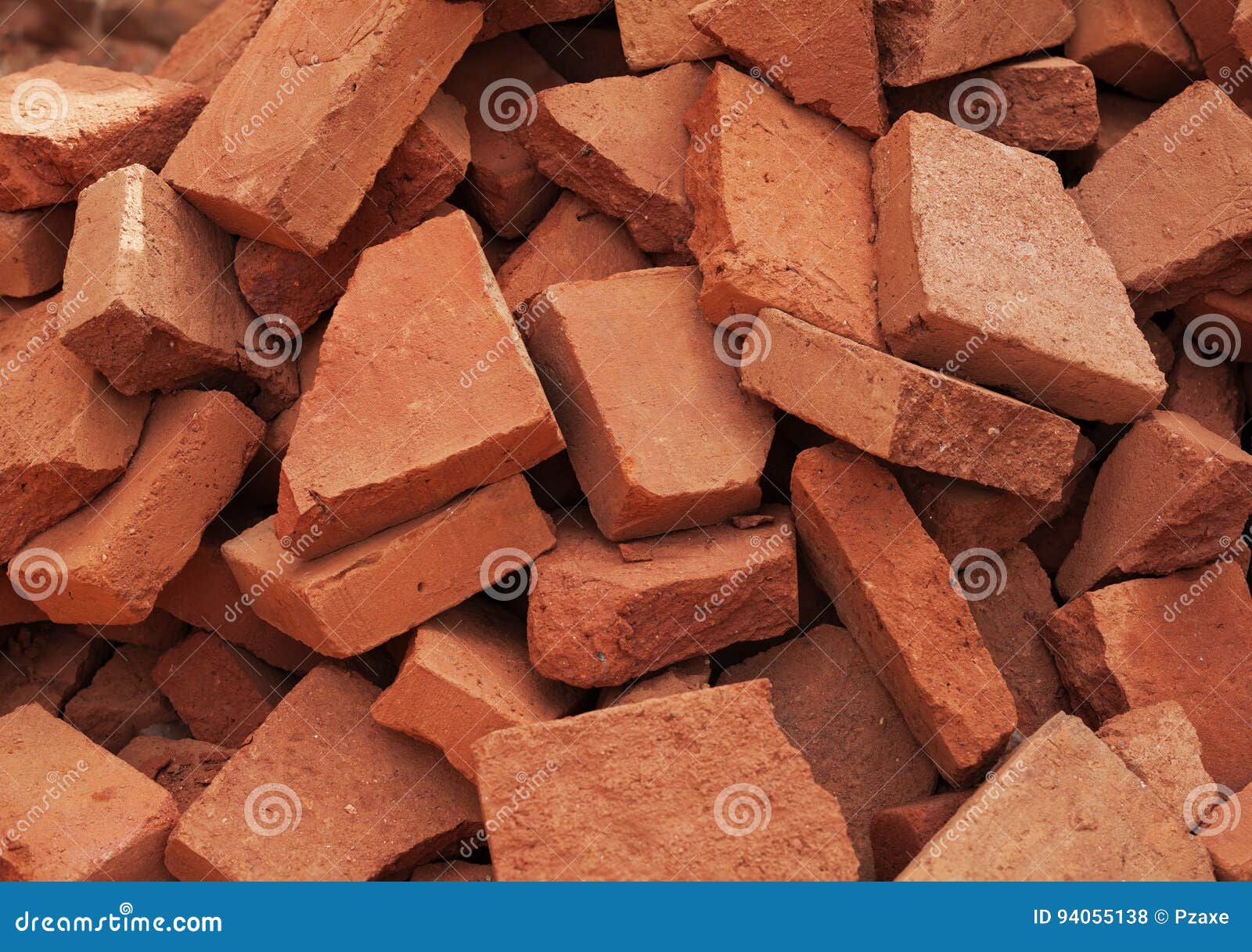 Red Clay Brick Made on Old Technology for Restoration Stock Photo ...