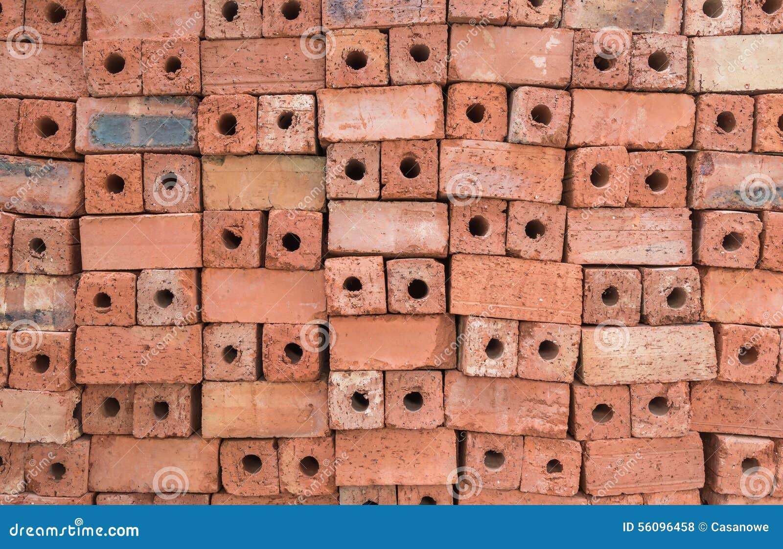 Red Clay Bricks for Construction Stock Photo - Image of equipment ...