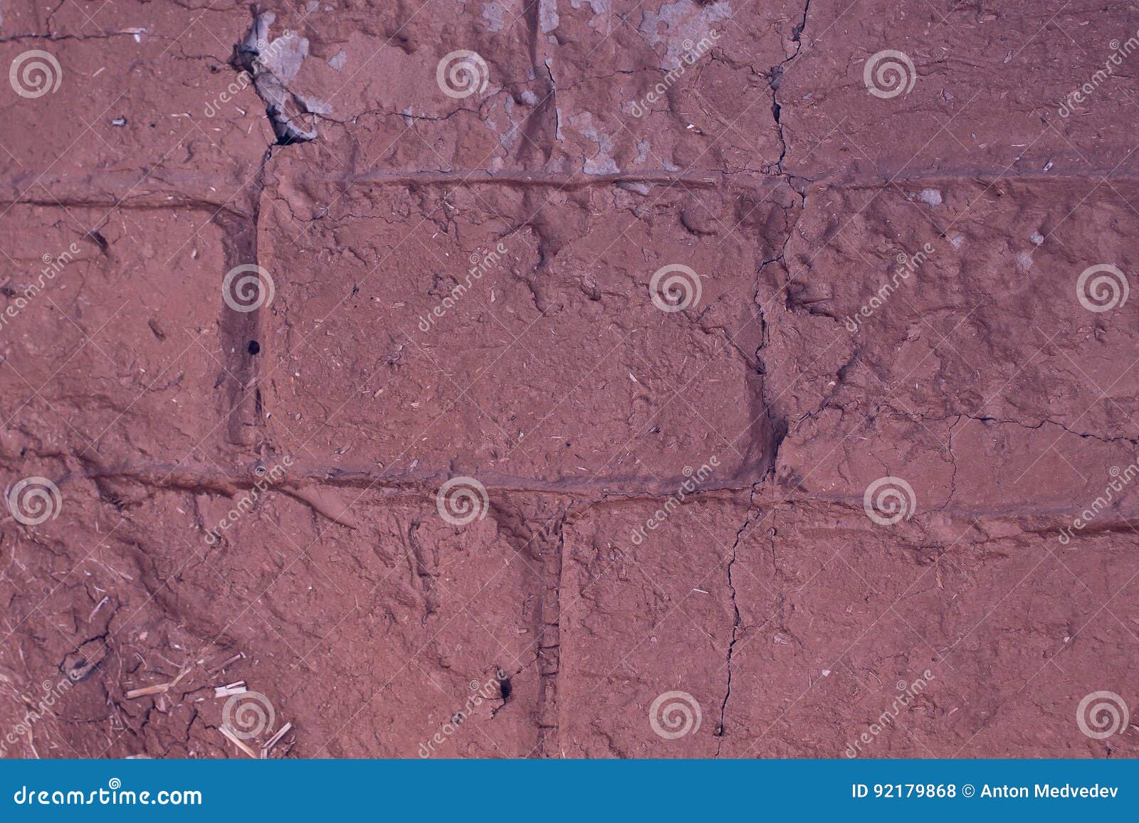 Red clay bricks wall stock photo. Image of floor, shabby - 92179868