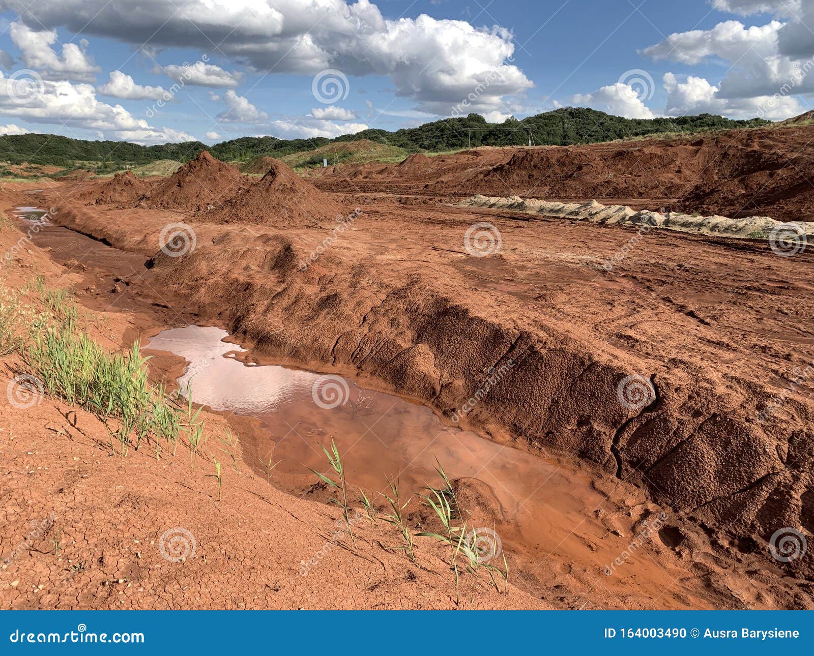 Red Clay Open Quarry Geology Industry Stock Photo - Image of lava, open ...